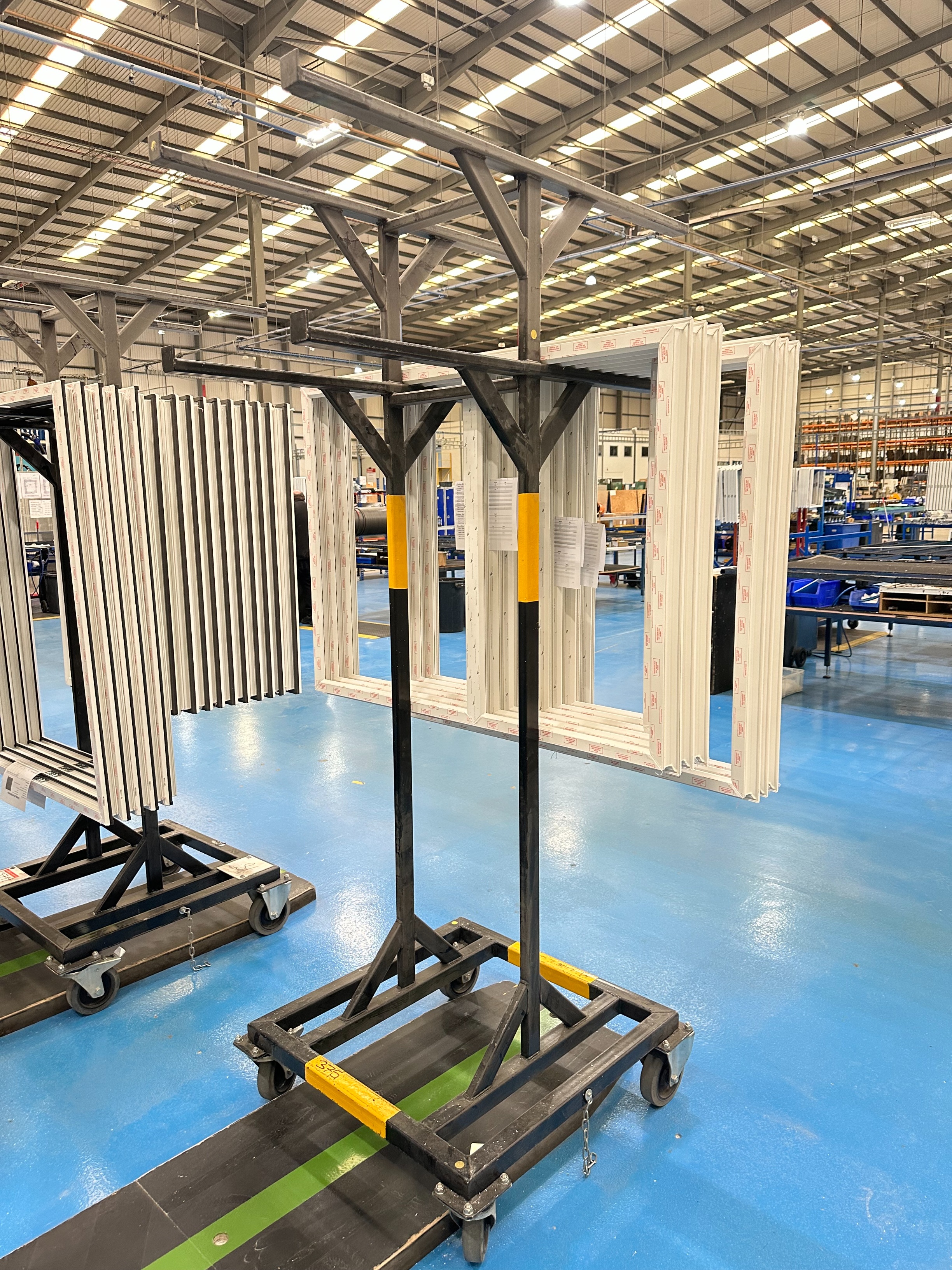 (10) x Various Mobile Window Frame Trolleys