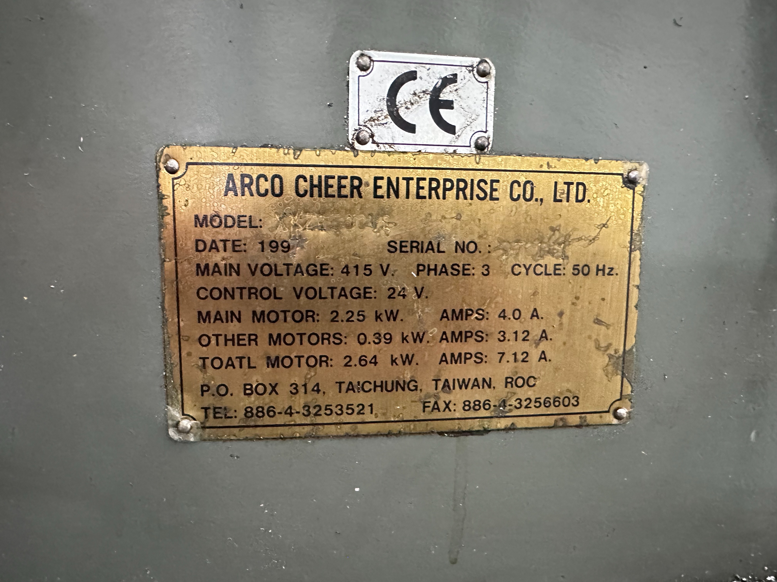 XYZ 1500 Turret Head Milling Machine
