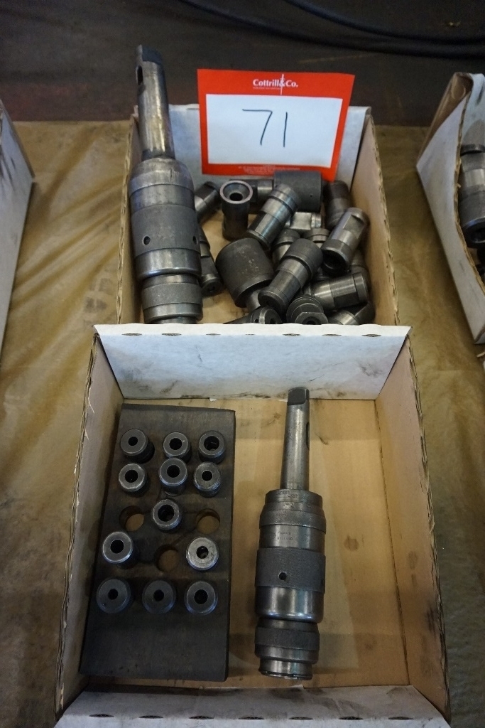 (2) Tapping Boxes & Collets 4 & 5 Morse Taper