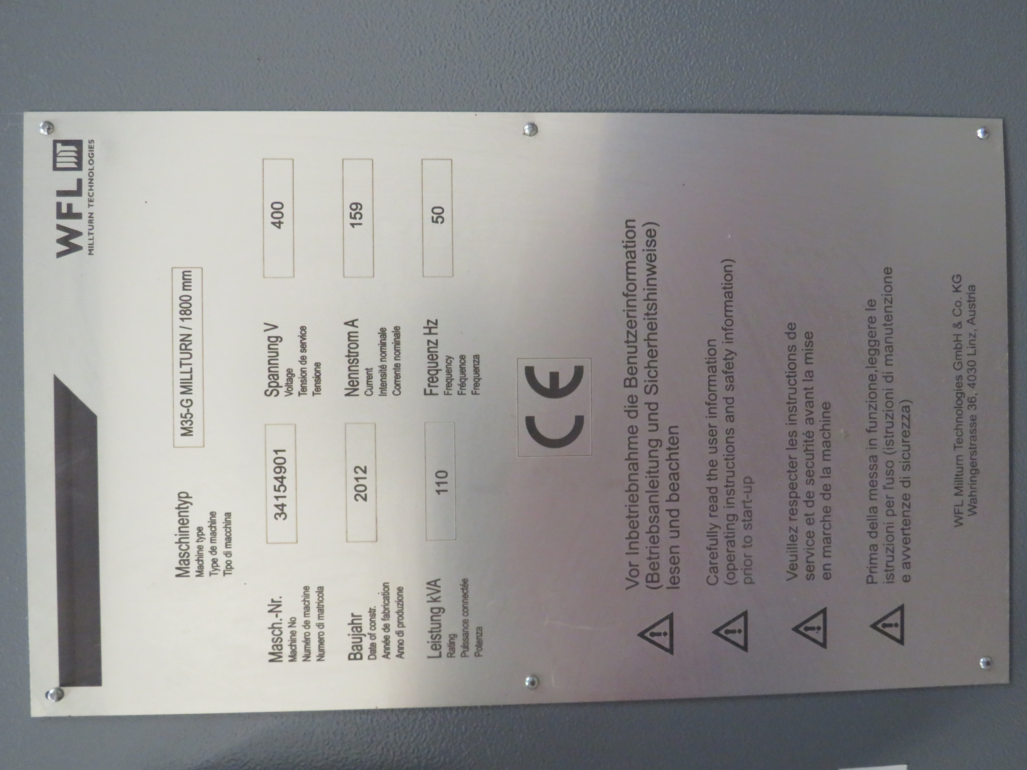 WFL M35-G 1800 7 Axis Millturn