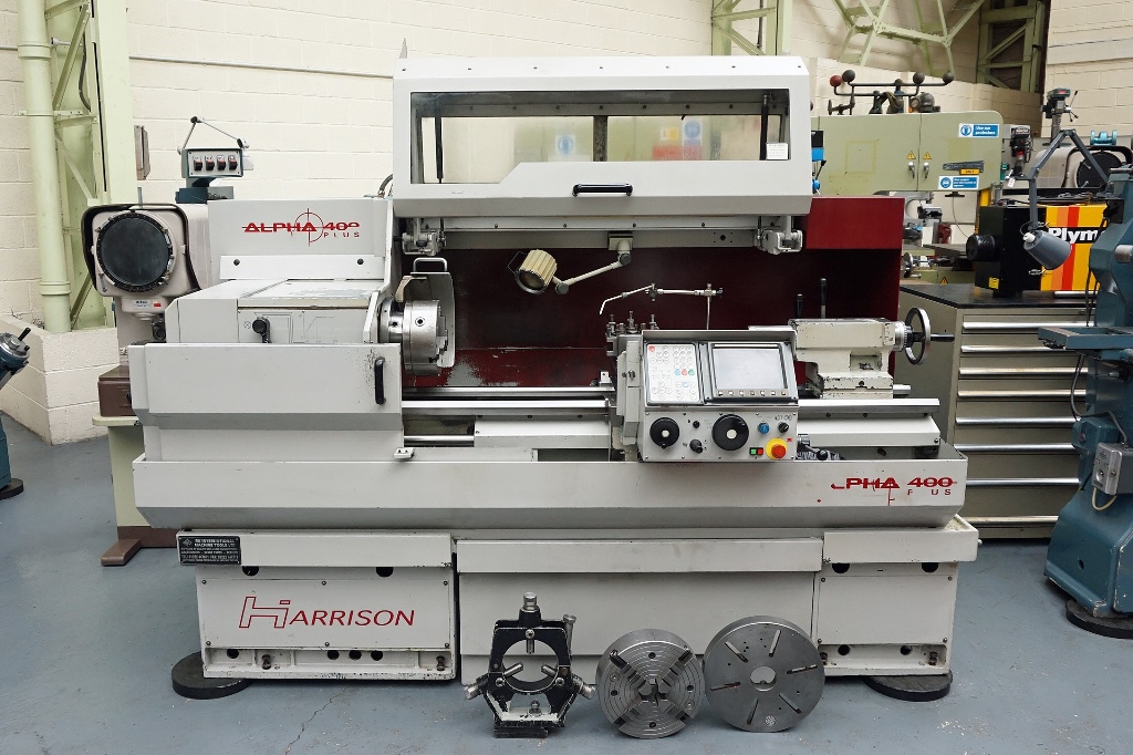 Harrison Alpha 400 Plus Centre Lathe with Harrison GE Fanuc Control