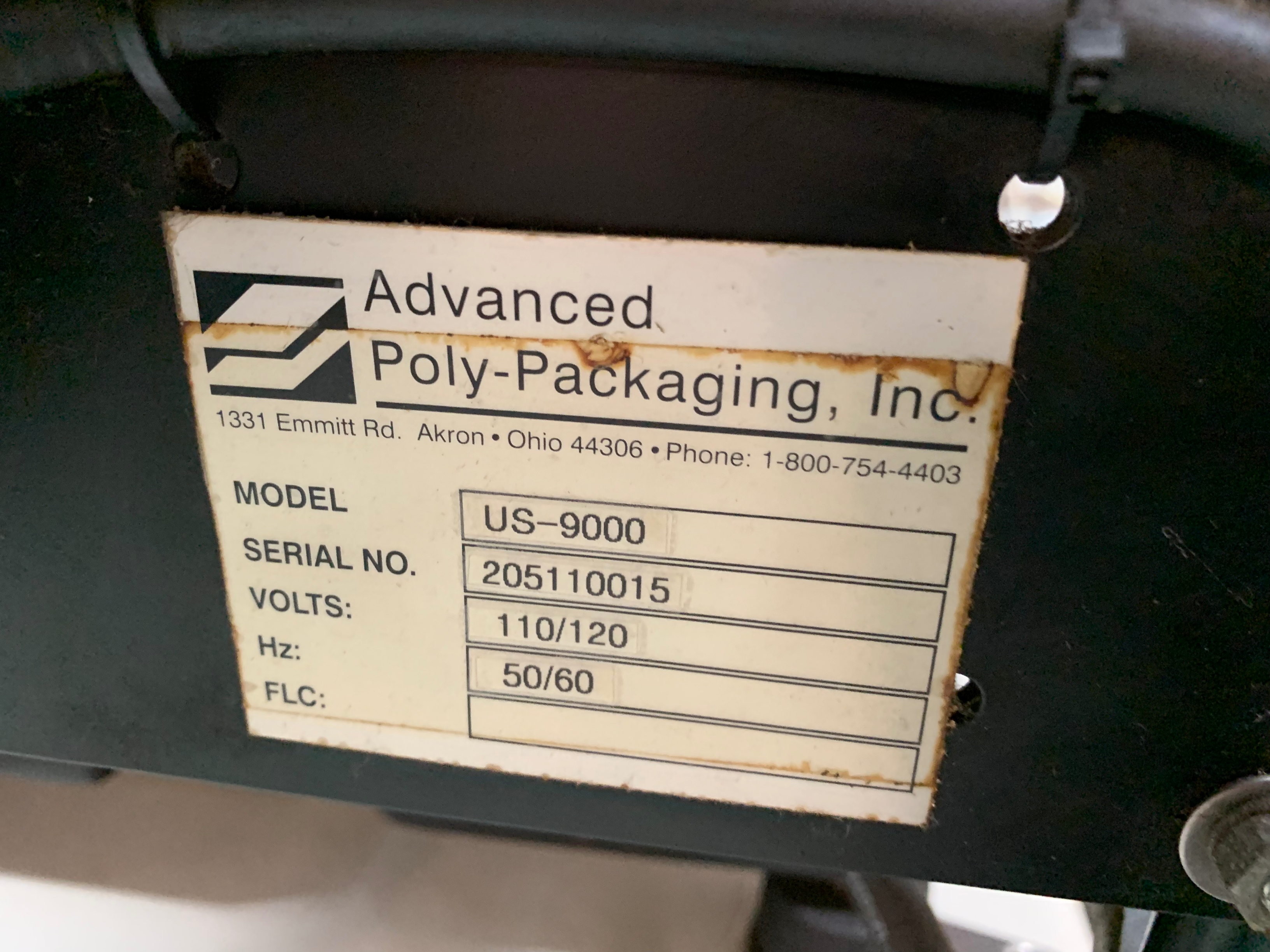 ADVANCED POLY-PACKAGING AT-1000 Auto Bagging/Printing/Packaging System ...