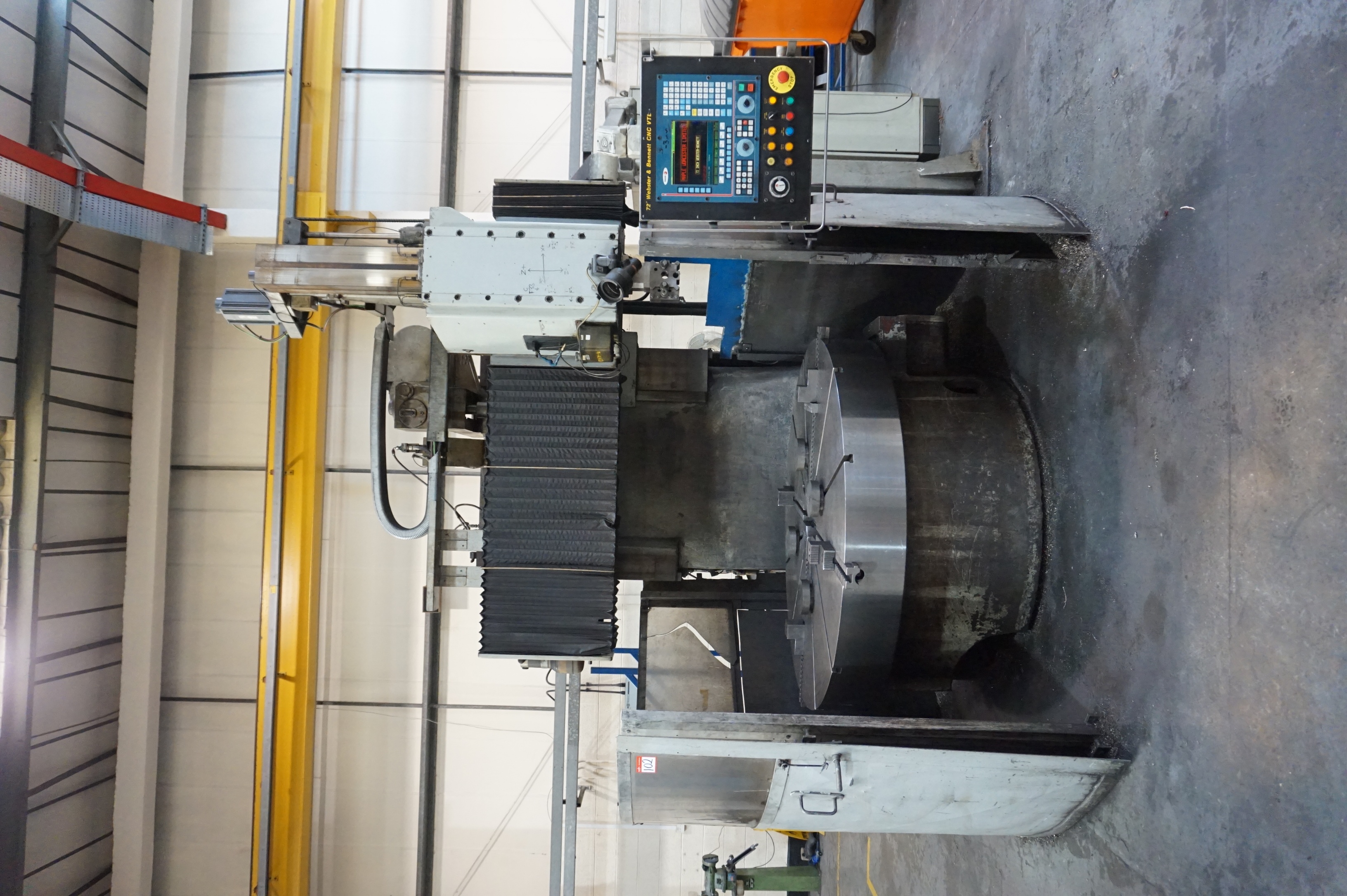 72” Webster & Bennett CNC VTL Vertical Borer