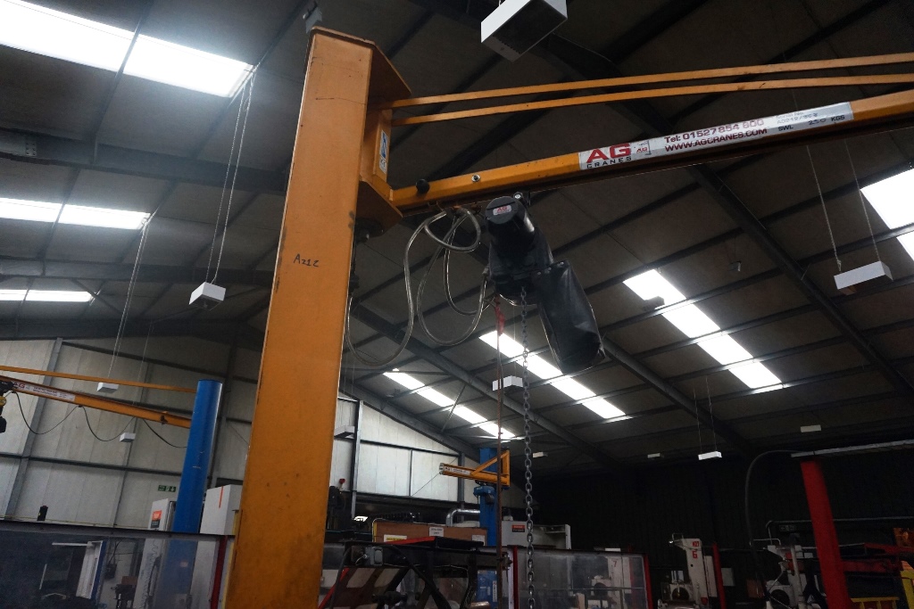 250kg SWL Jib Crane with AG Cranes Hoist