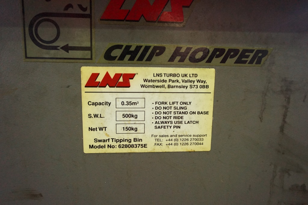 LNS Chip Hopper Mobile Swarf Bin