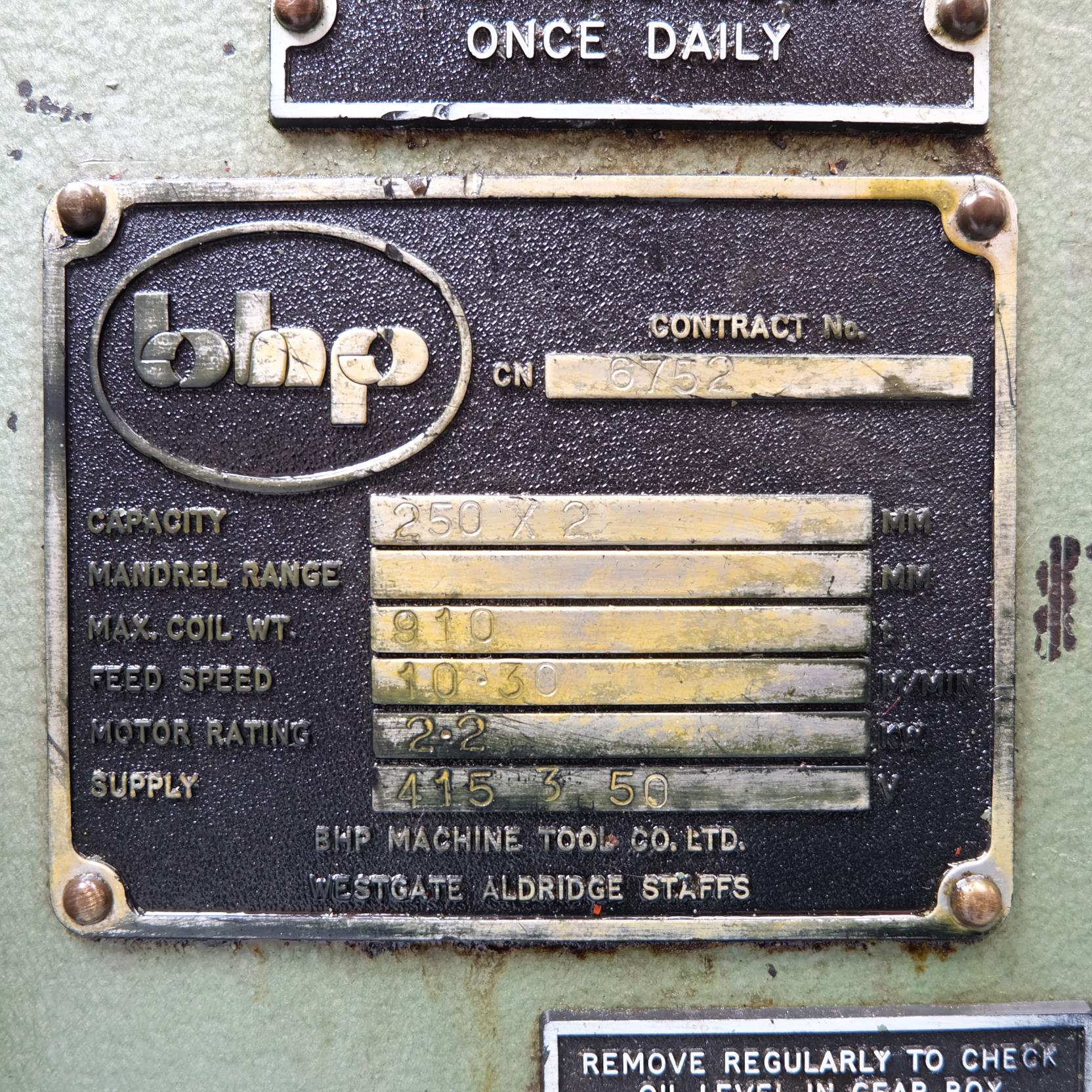 BHP Sheet Coil and Flattening Machine