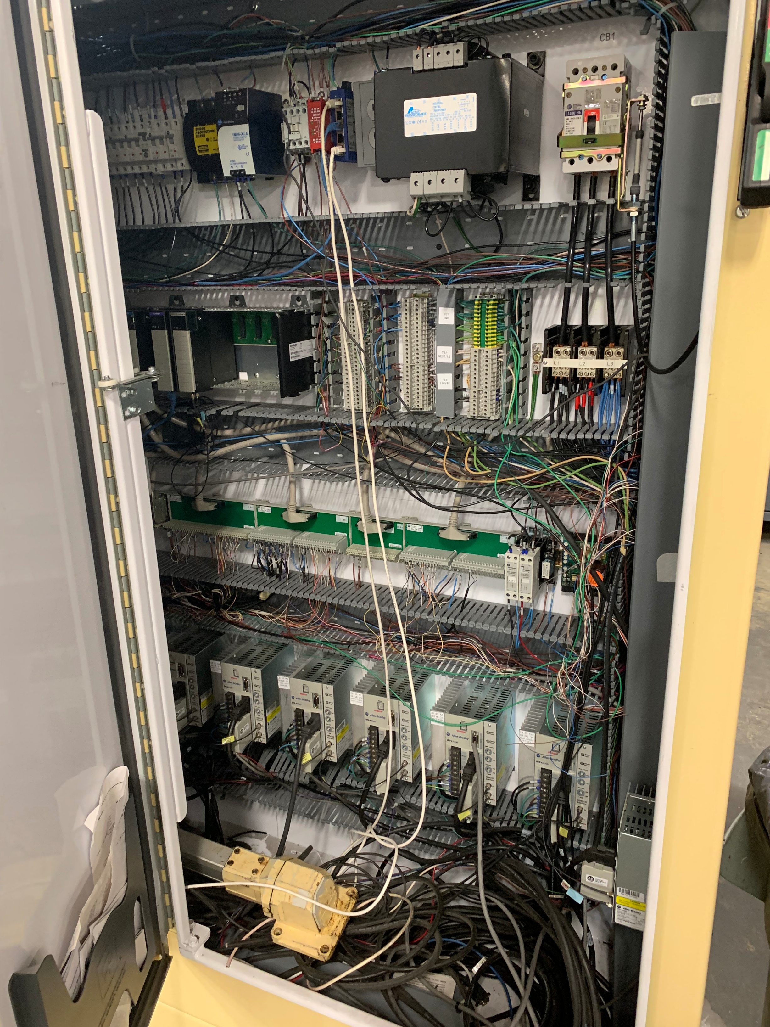 Control Cabinet w/ Contents Including All Electrical Relays, Contactors ...