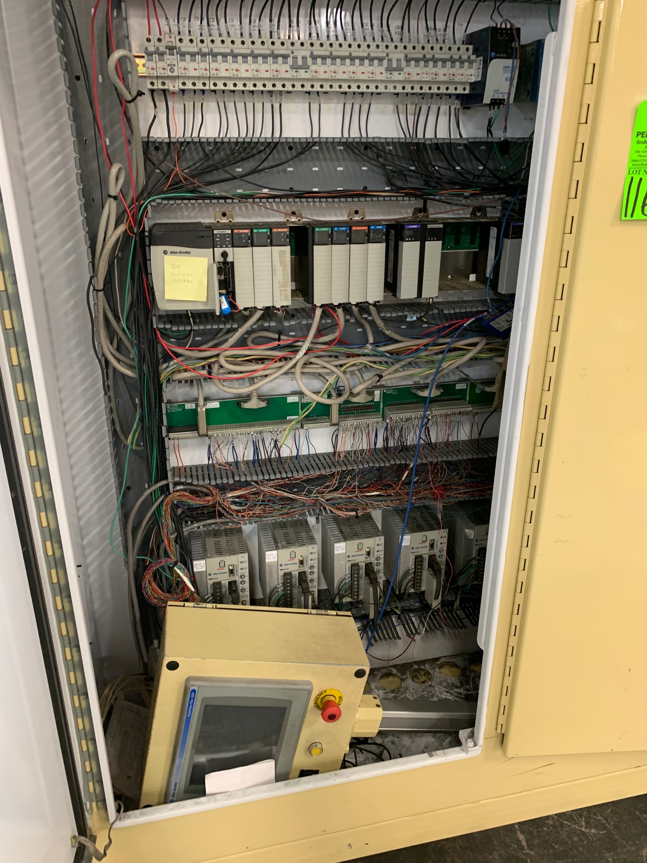 Control Cabinet w/ Contents Including All Electrical Relays, Contactors ...