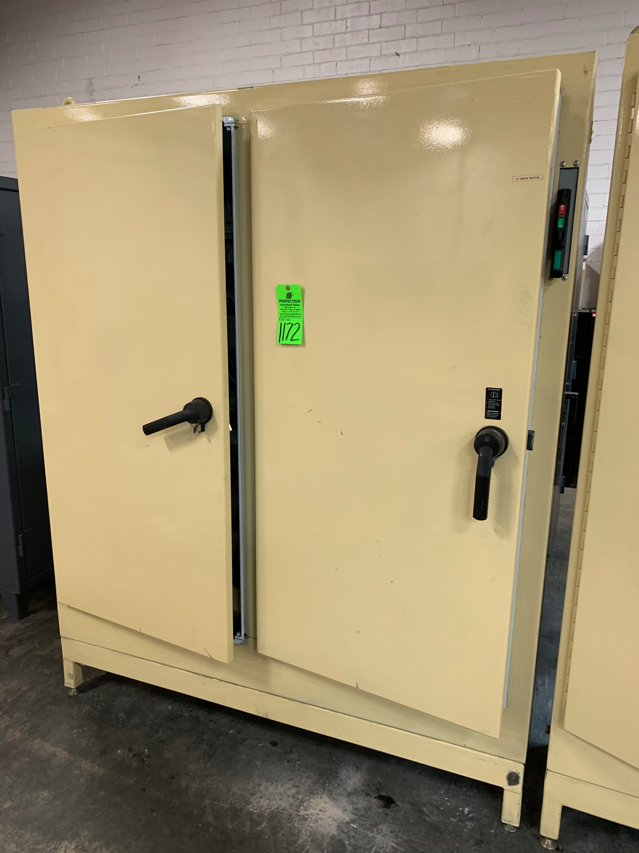 Control Cabinet w/ Contents Including All Electrical Relays, Contactors ...