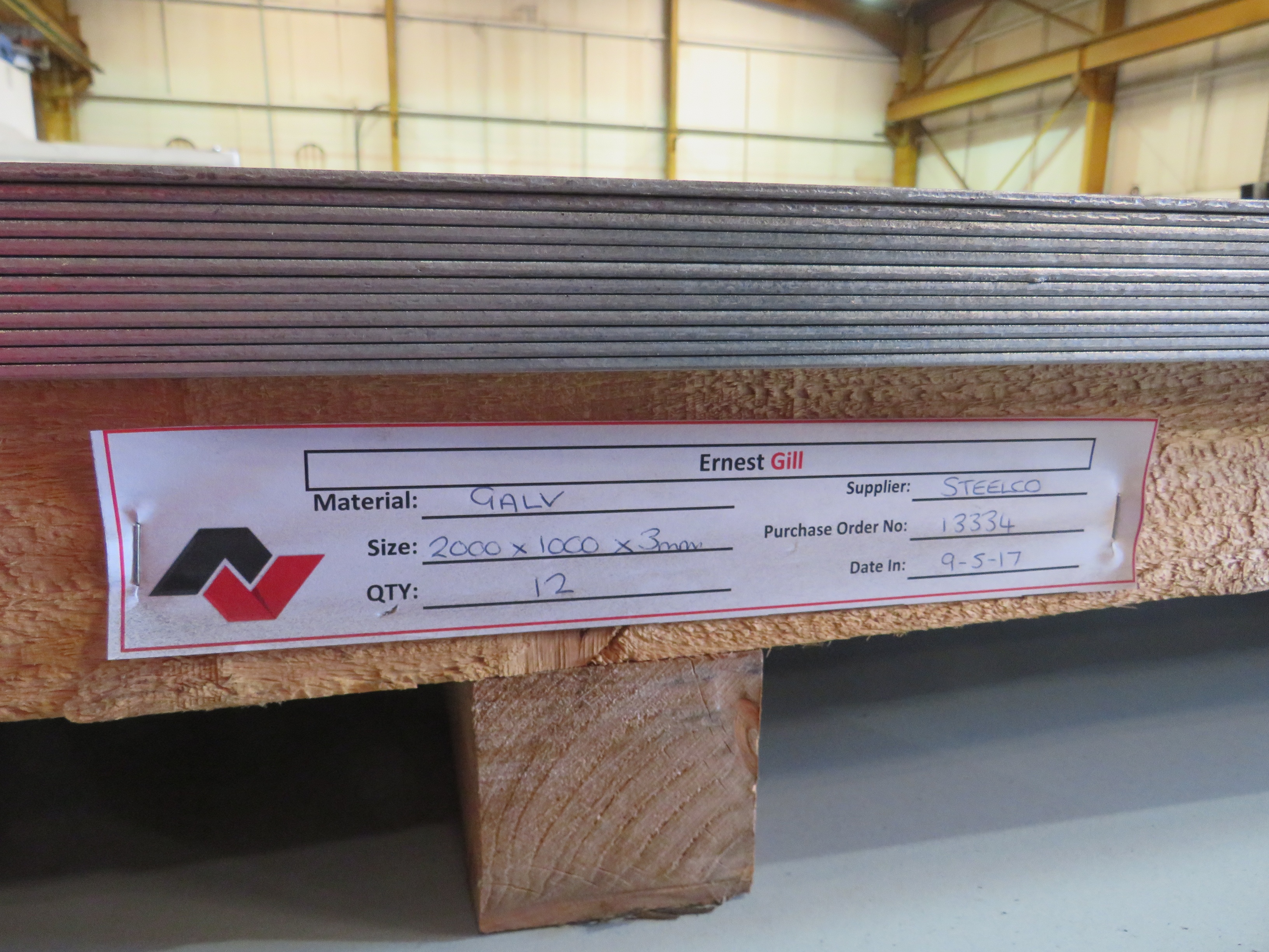 Qty Material Stock - Sheet Metal