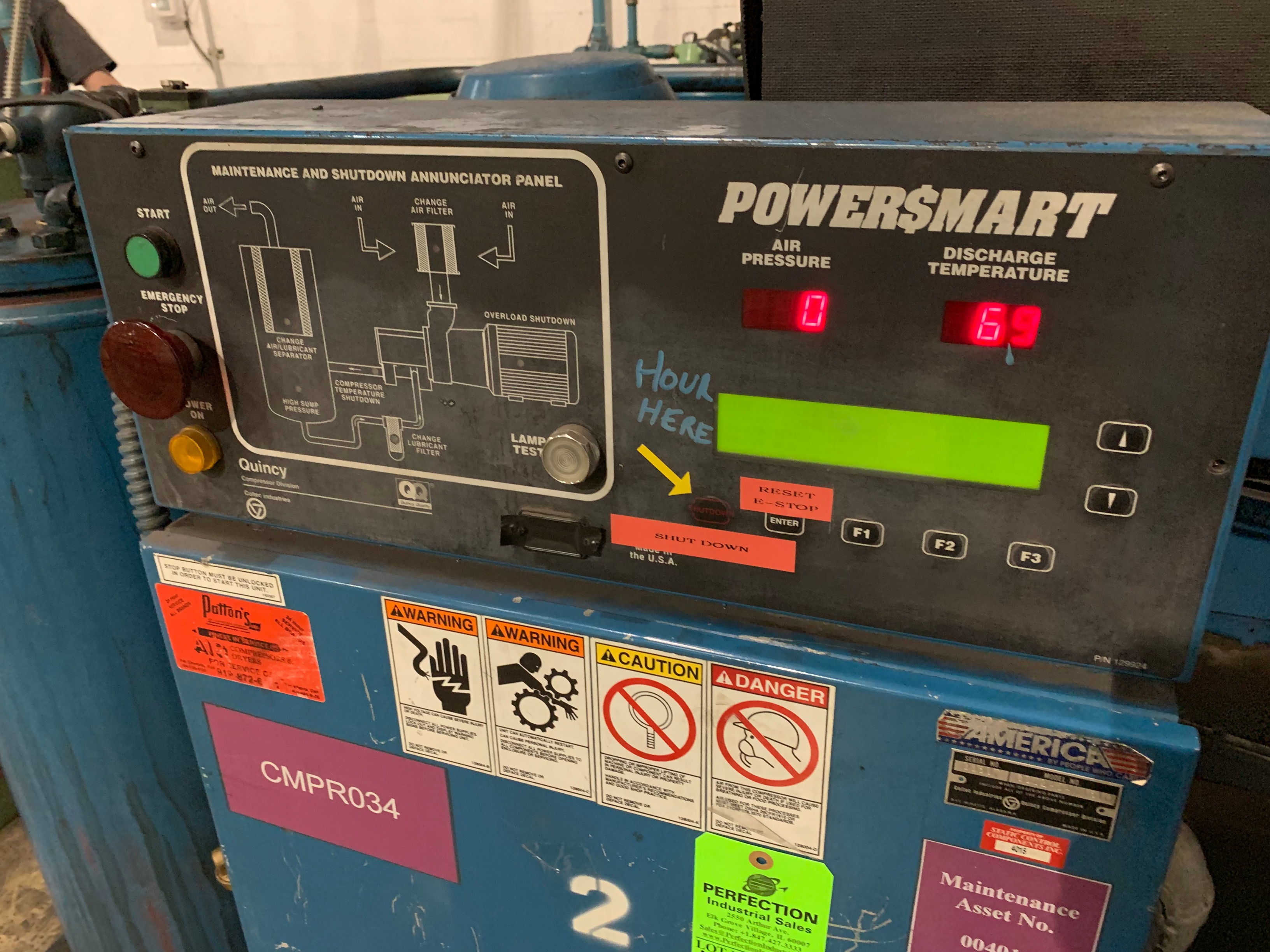 Quincy QSI-245 50 HP Air Compressor, s/n 99307