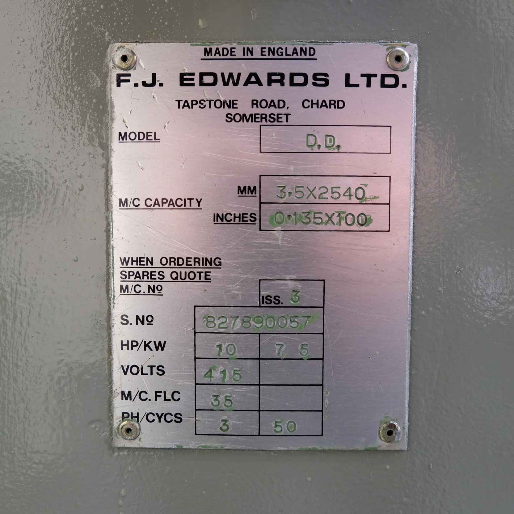 EDWARDS PEARSON Type DD Powered Guillotine