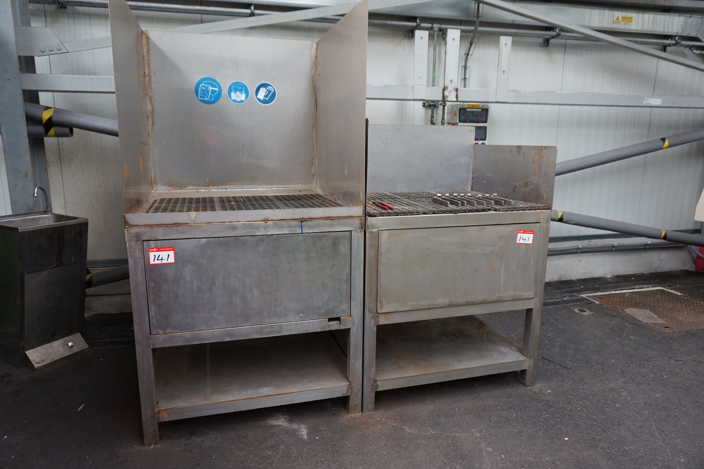 (2) Deburring Benches