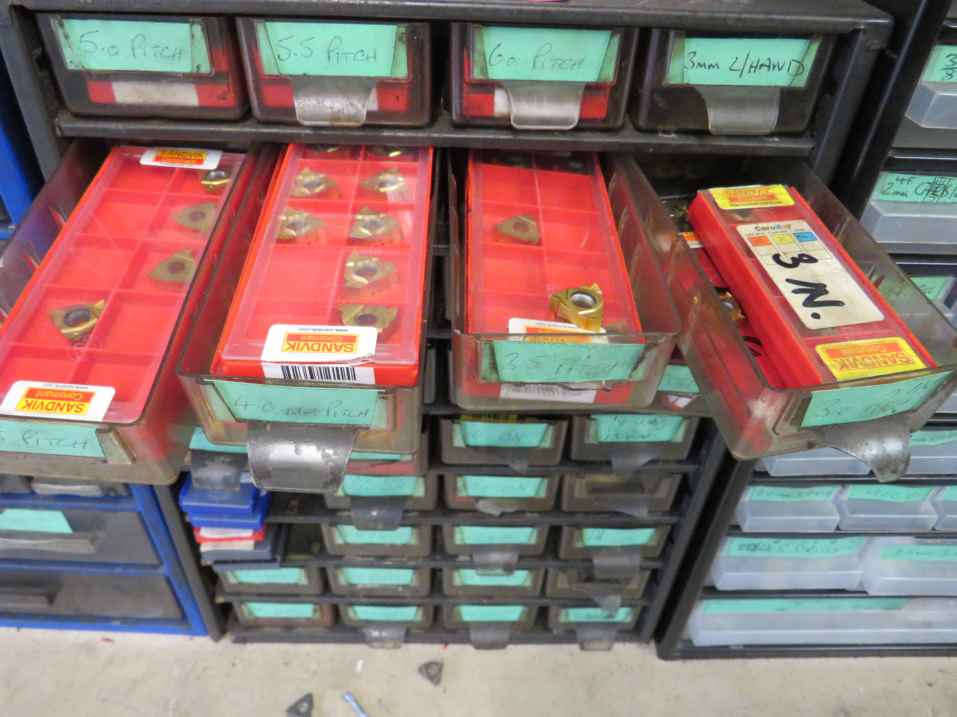 (2) Storage Boxes with Qty of Carbide Tips