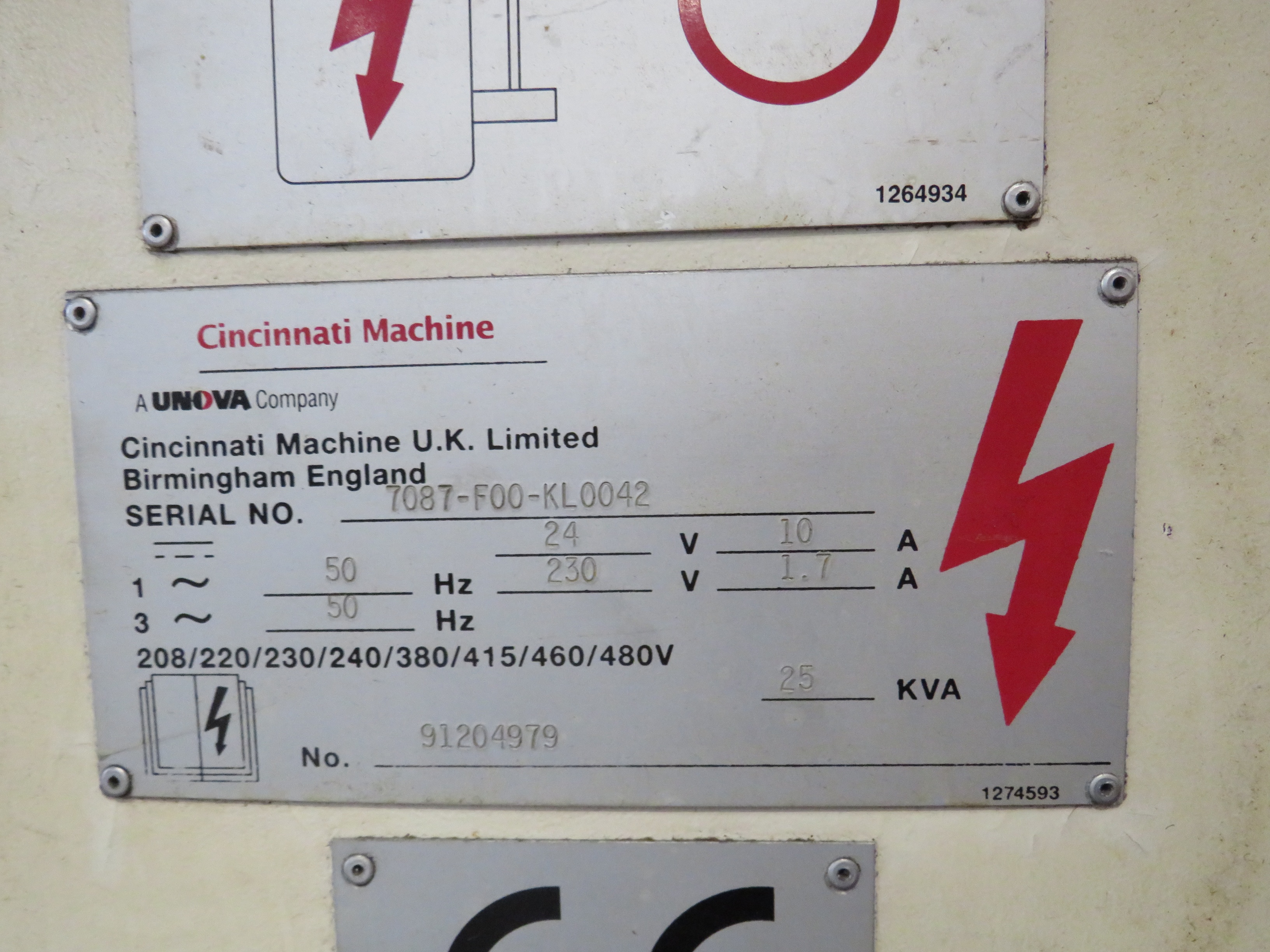 Cincinnati Lamb CFV 550 3 Axis Machining Centre (2005)