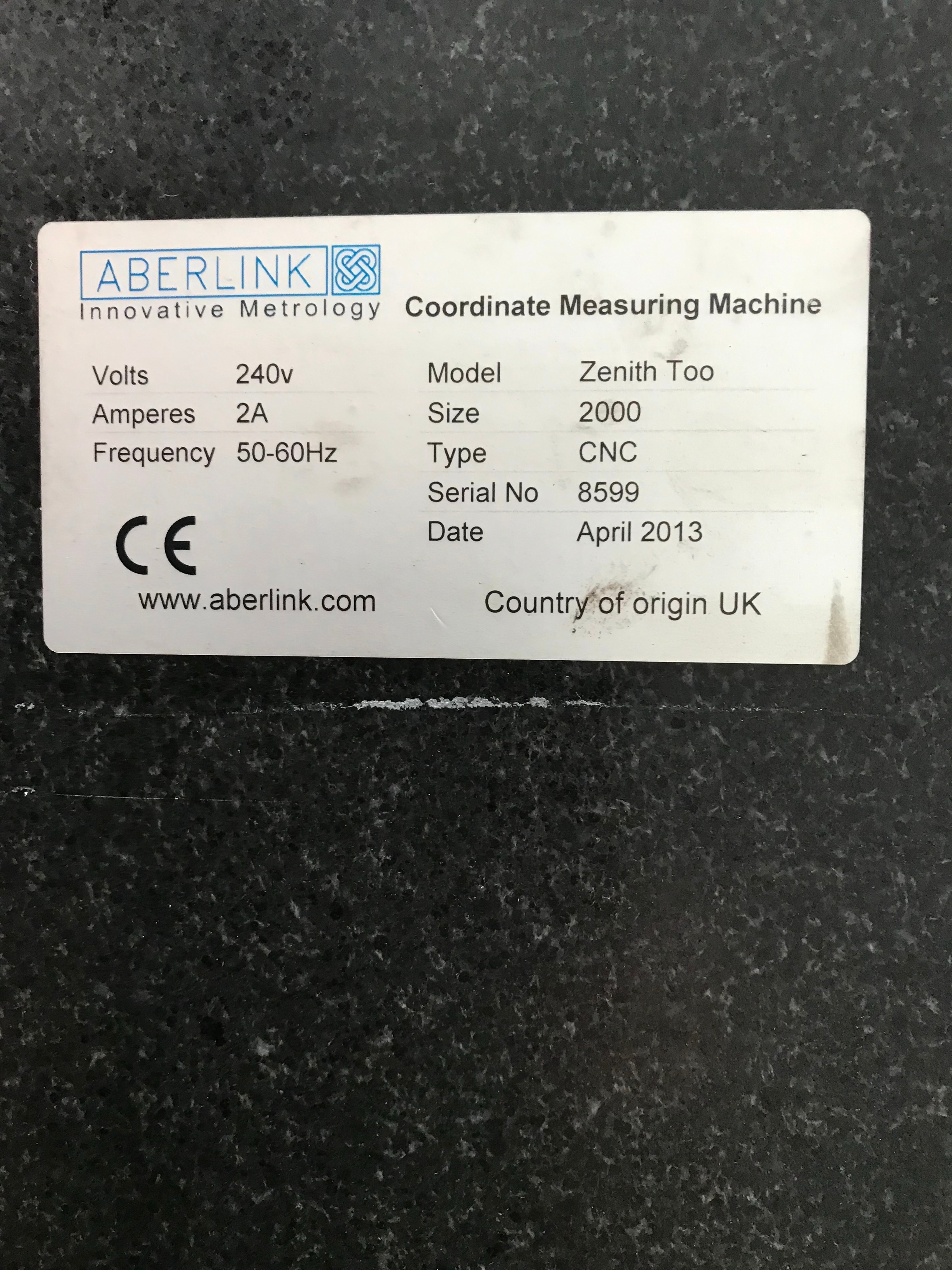 Aberlink Zenith Too 2000 CNC Coordinate Measuring Machine