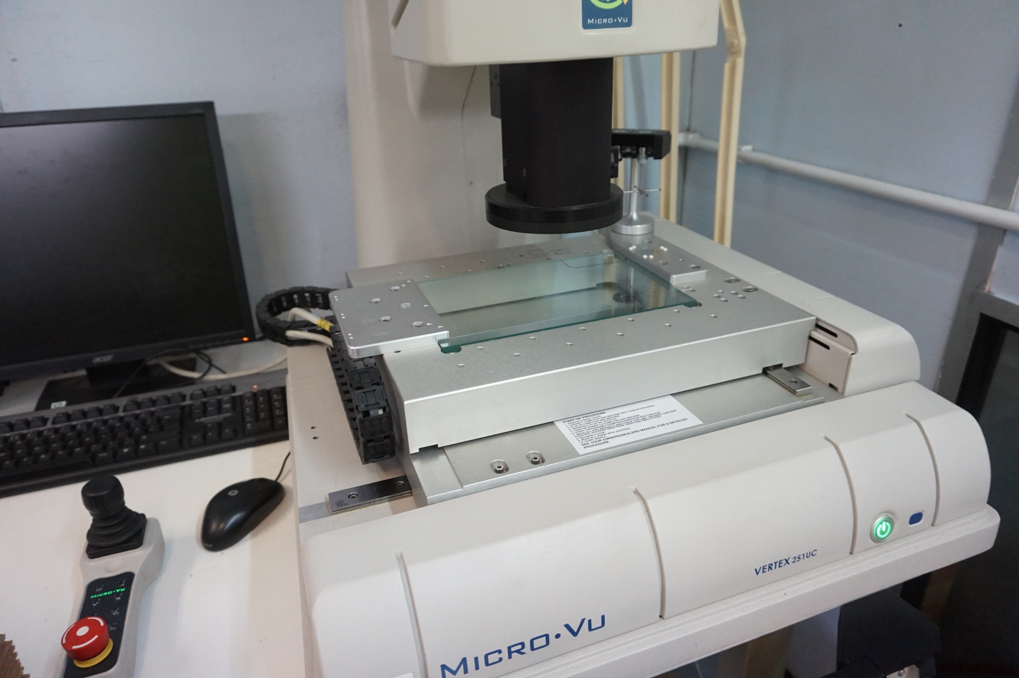 Micro-VU Vertex-251UC Vertical Single Camera Metrology Inspection Scope ...