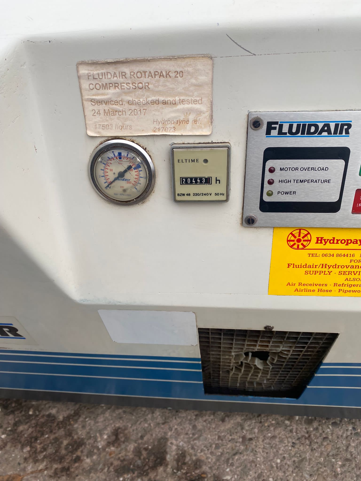 Fluidair Rotapak 20 Compressor