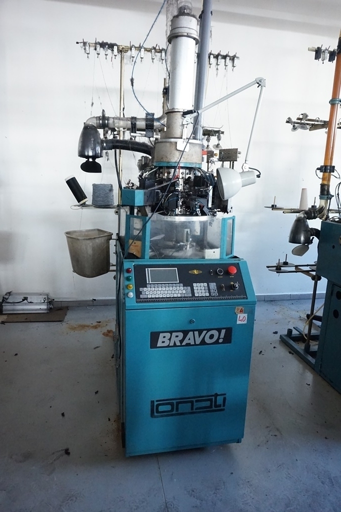 Lonati Bravo DL3C Hosiery Knitting Machine; 4'' diameter 176 Needle ...
