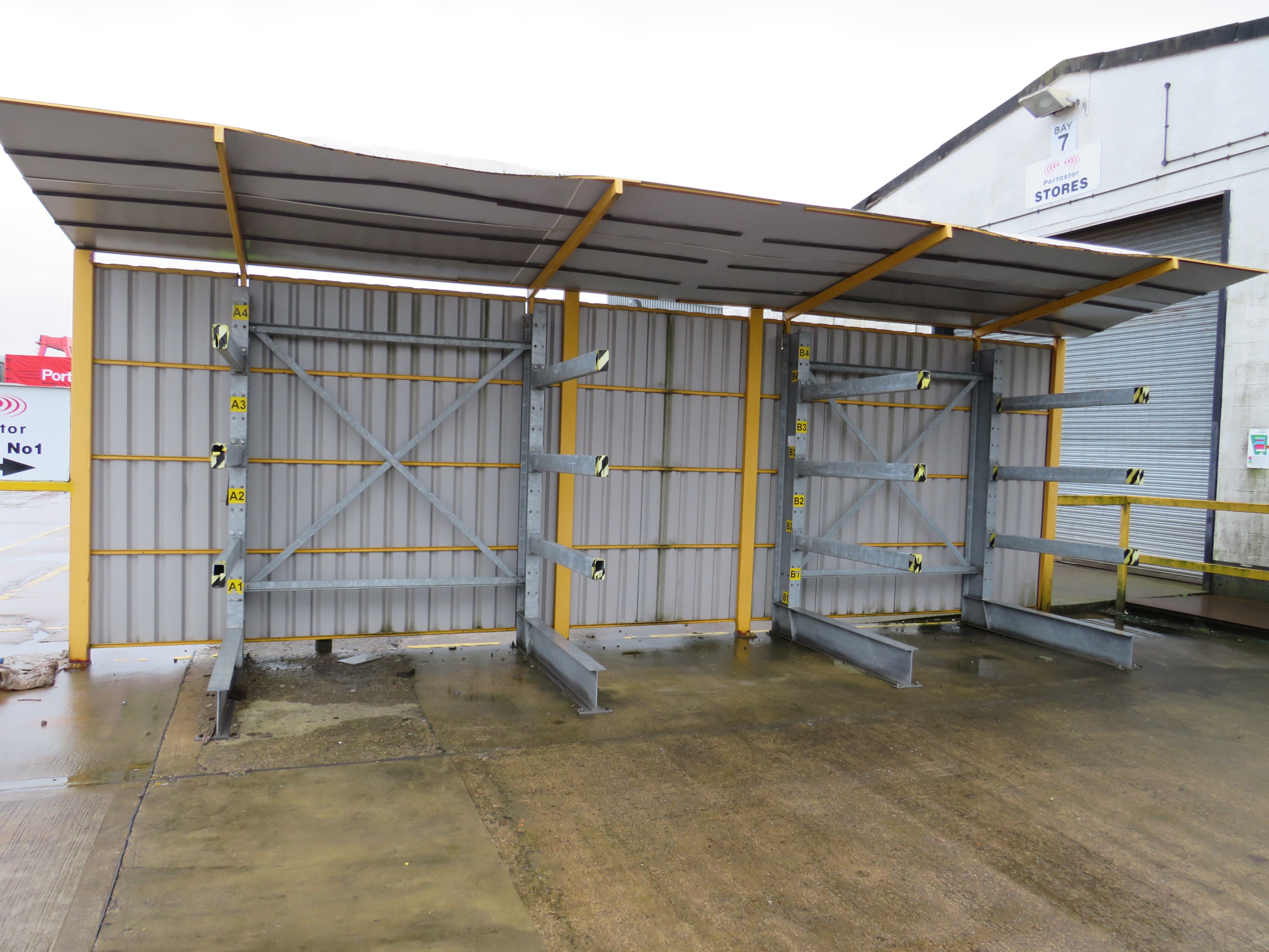 (4) Bays Adjustable Sheet Metal Racking