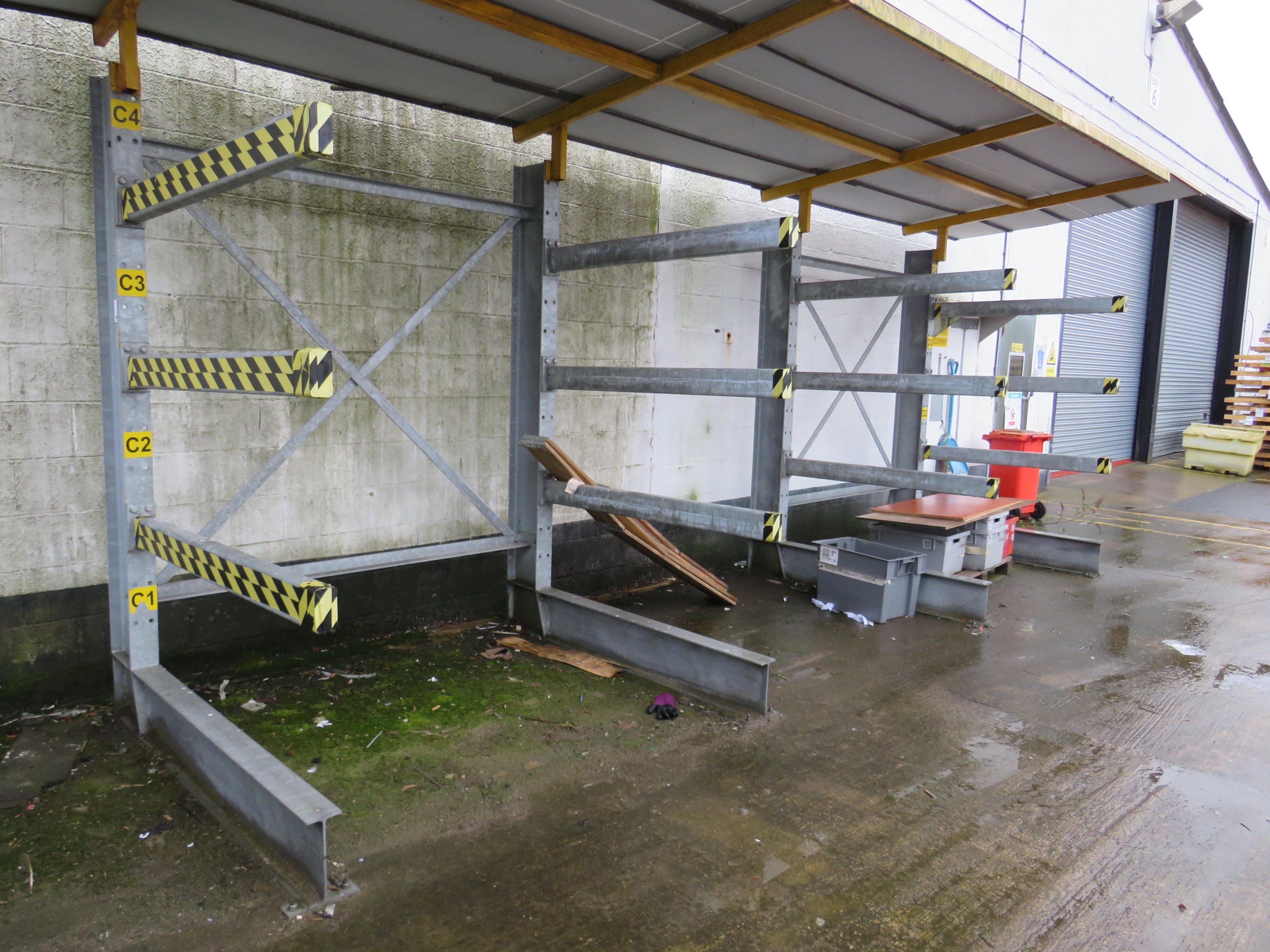 (4) Bays Adjustable Sheet Metal Racking