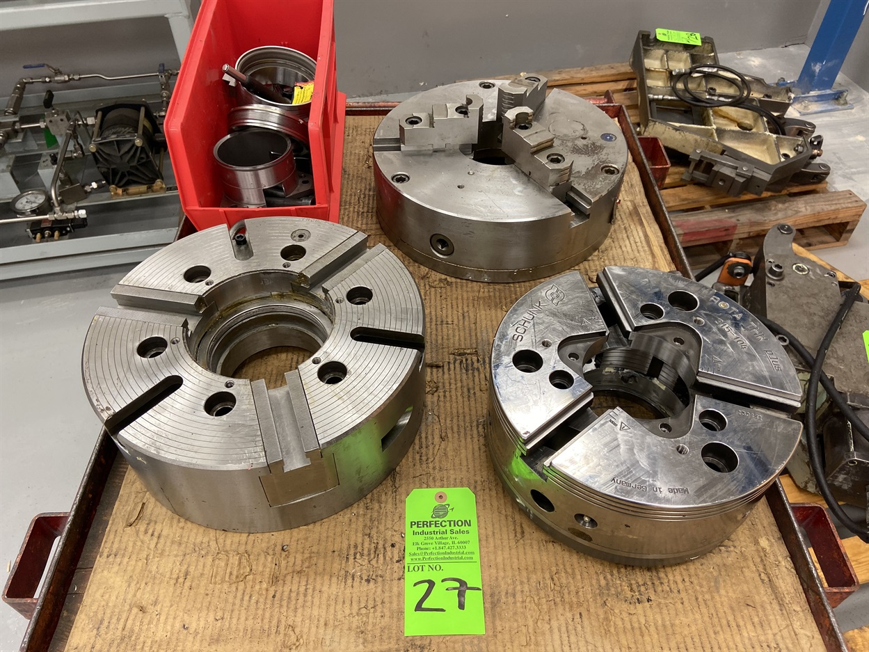 (2) 15" Schunk and Unknown Chucks
