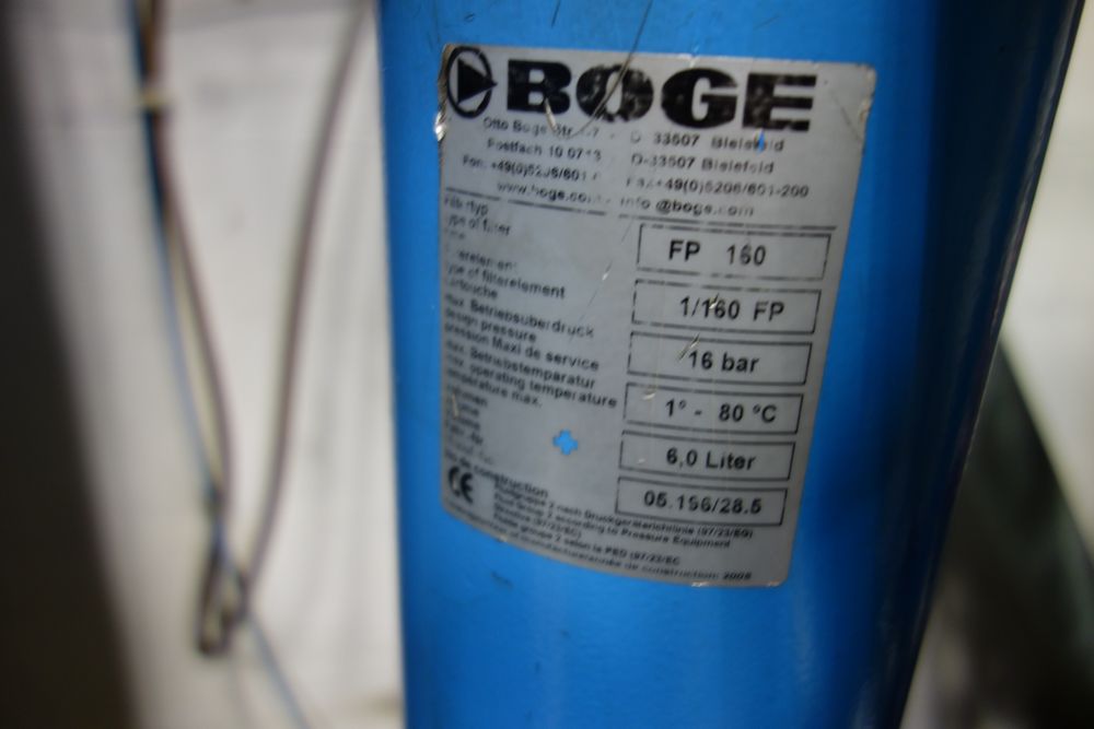 Boge Model FP160 and Unknown Air Filters
