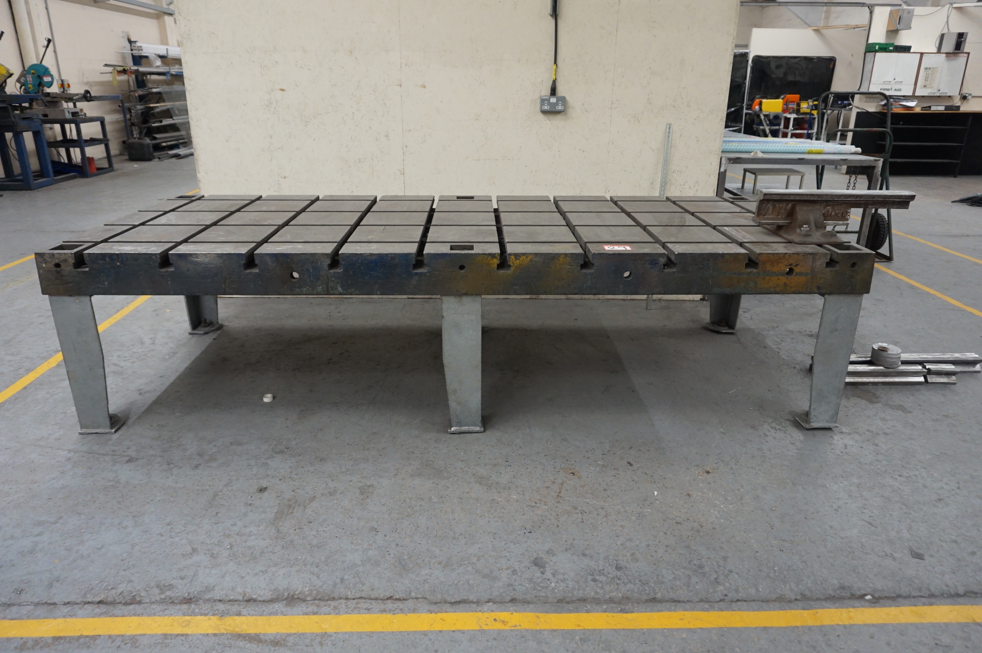 T-Slotted Table 3.06m x 1.23m x 0.75m high Approx.