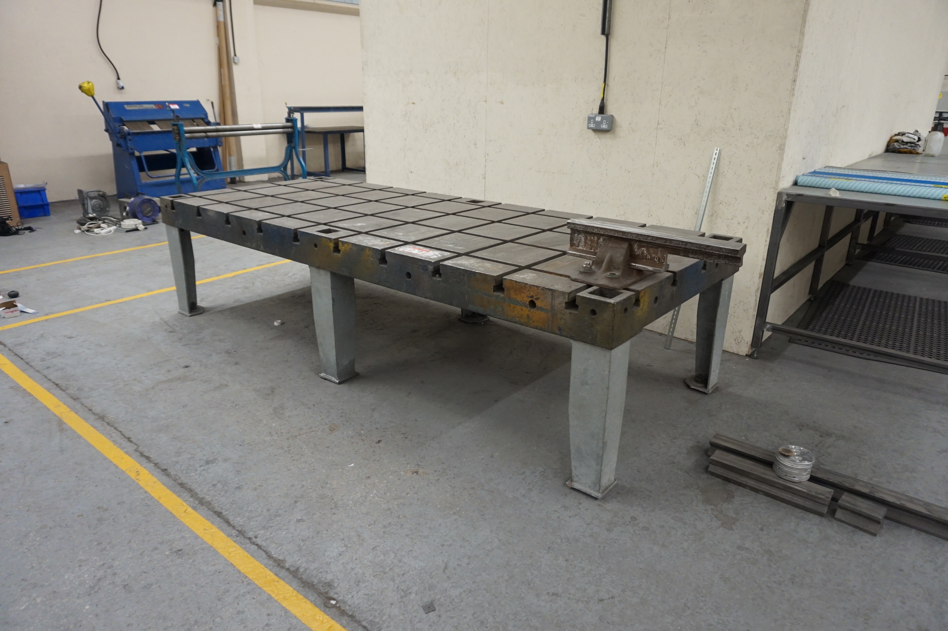 T-Slotted Table 3.06m x 1.23m x 0.75m high Approx.