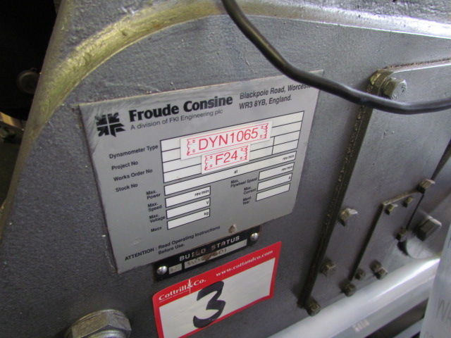 Froude Consine Engine Dynamometer Dyno F24