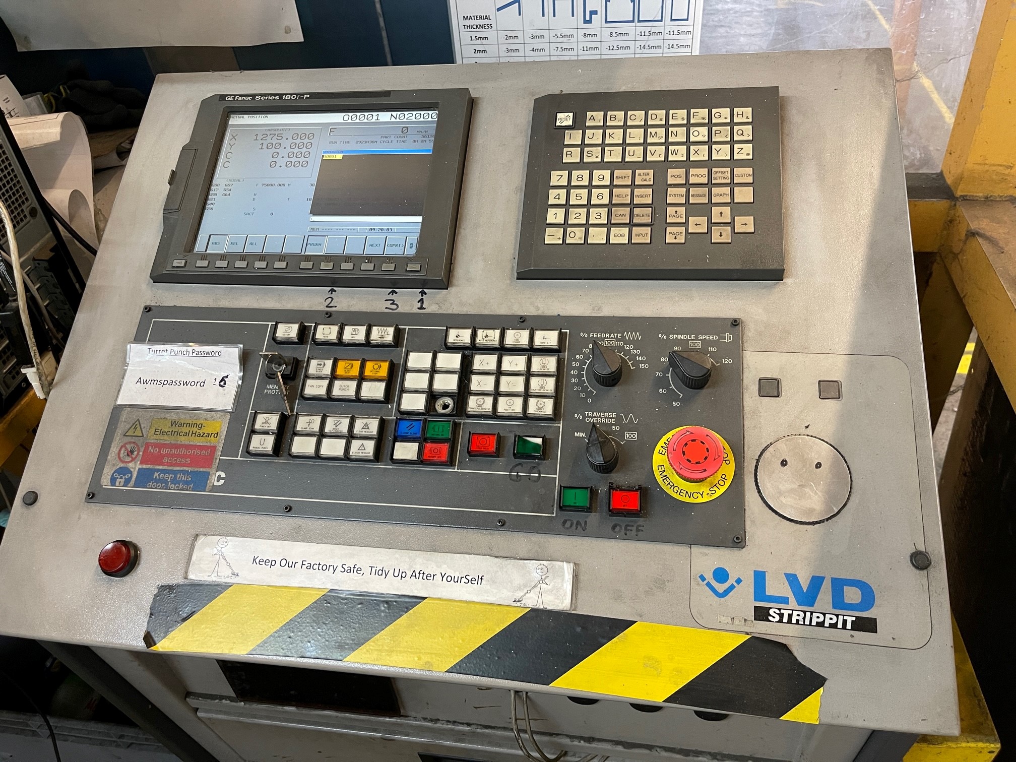 LVD Strippit 20 ton, 20 Station Turret Punch