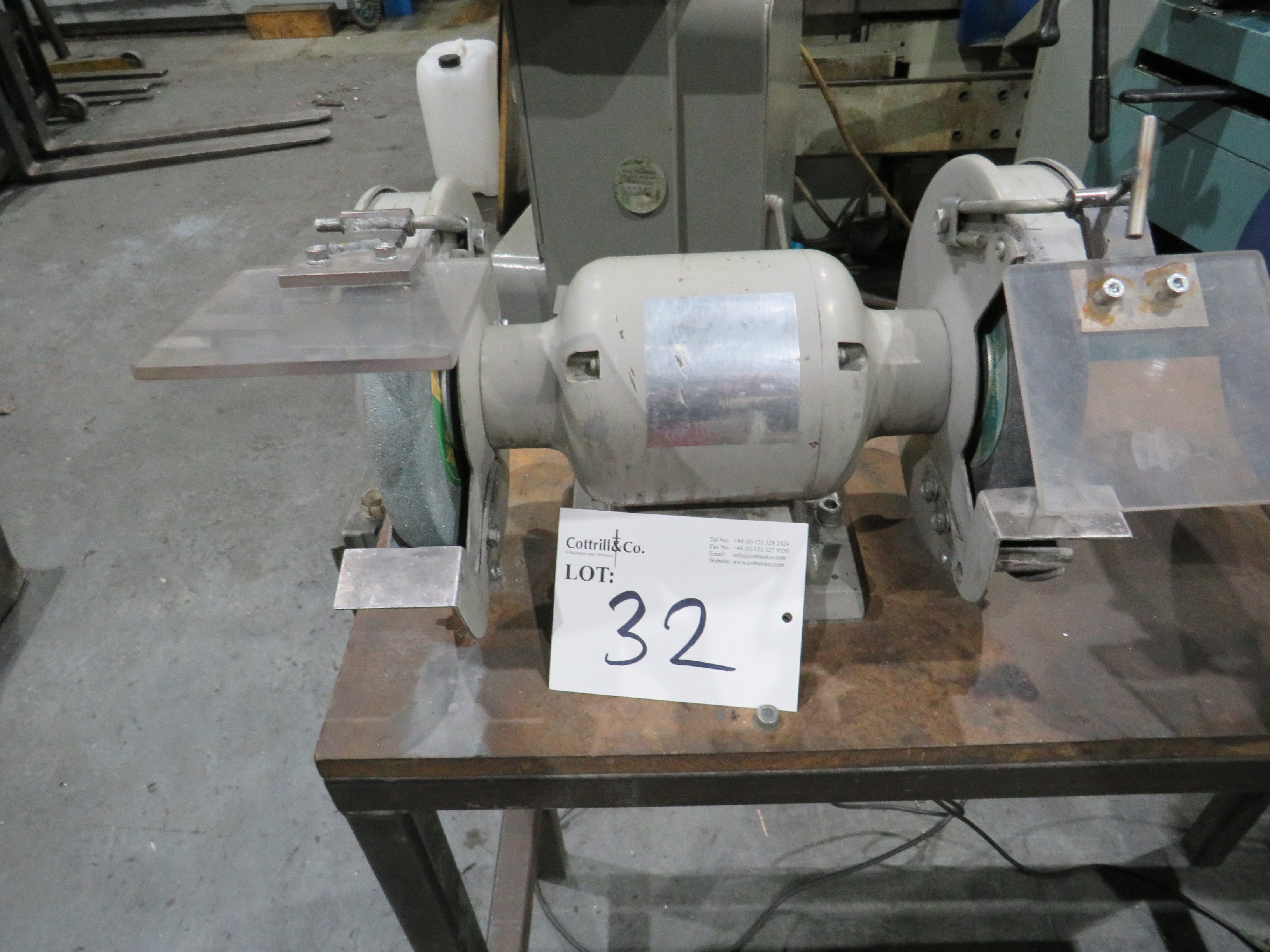 (2) x 8” Double Ended Grinders with Bench
