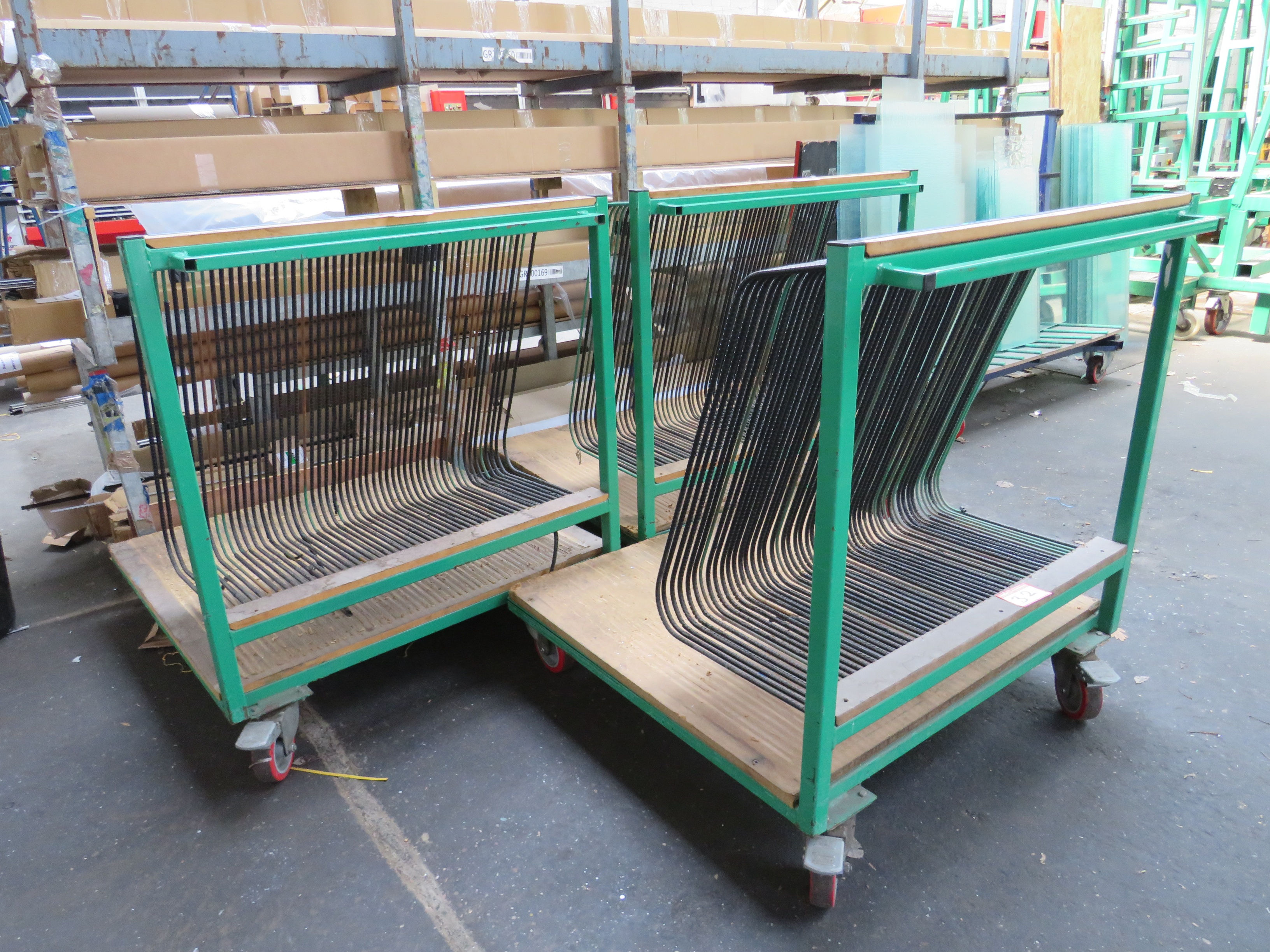 (3) Mobile Slot Trolleys, each Trolley 1.1m x 1050mm x 1.2m High