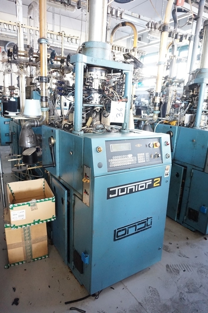 Lonati Junior 2 Hosiery Knitting Machine; 3 3/4" diameter; 200 Needle ...