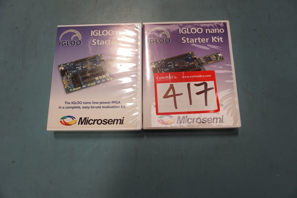 (2) Actel Igloo Nano Starter Kits, each with one USB 2.0A to Mini-B Cable