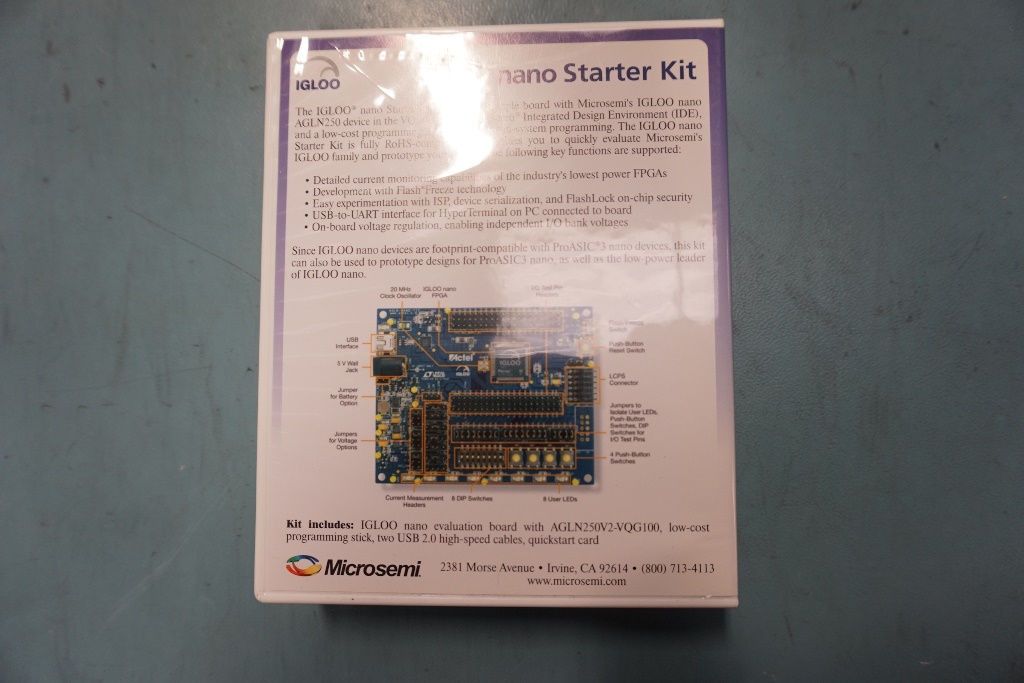 (2) Actel Igloo Nano Starter Kits, each with one USB 2.0A to Mini-B Cable