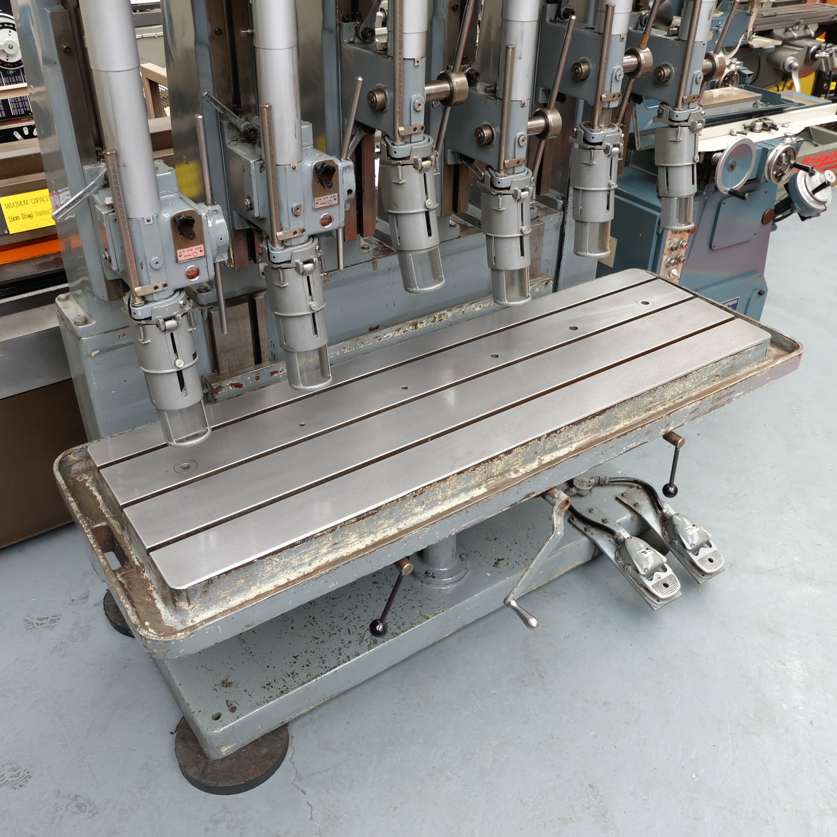 Pollard Model 150A/6 Six Spindle In Line Drilling Machine