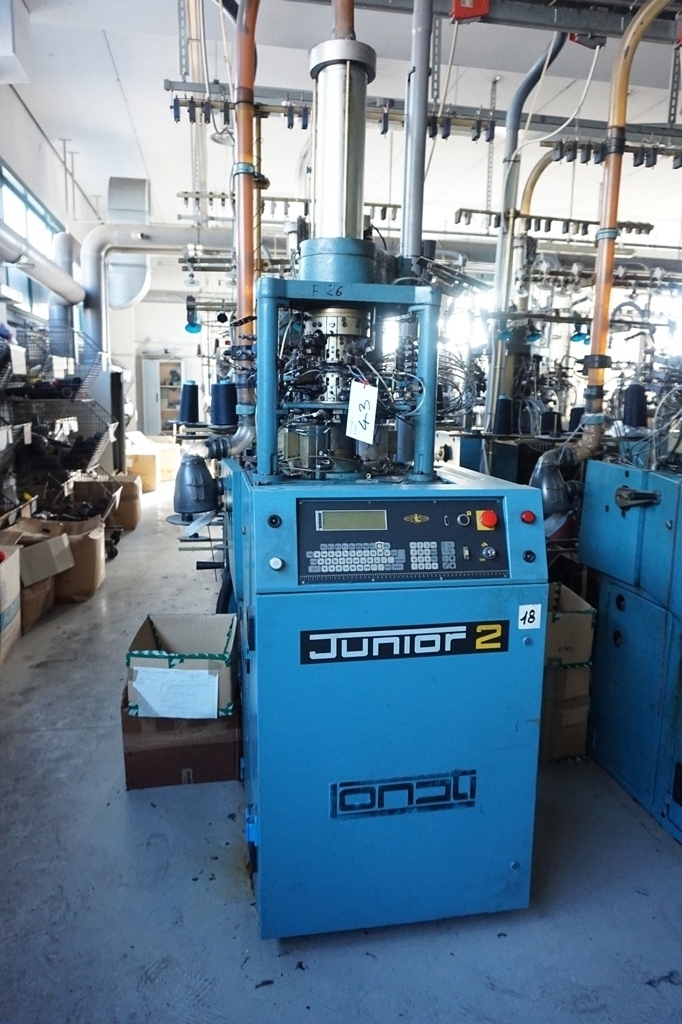 Lonati Junior 2 Hosiery Knitting Machine; 3 1/4" diameter; 260 Needle ...