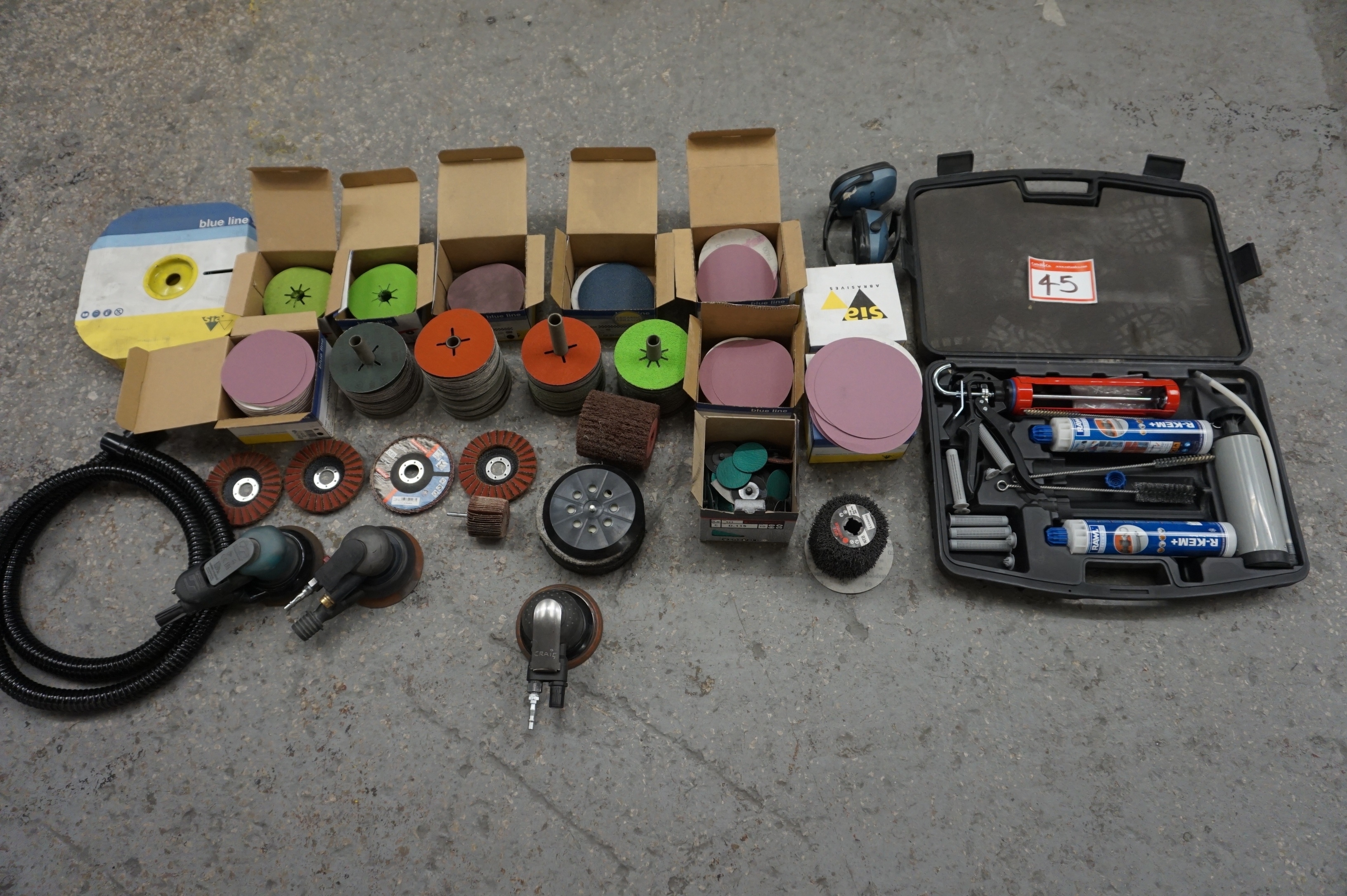 Large Qty of Abrasive Discs, Air Tools, R-Kem Resin Kit
