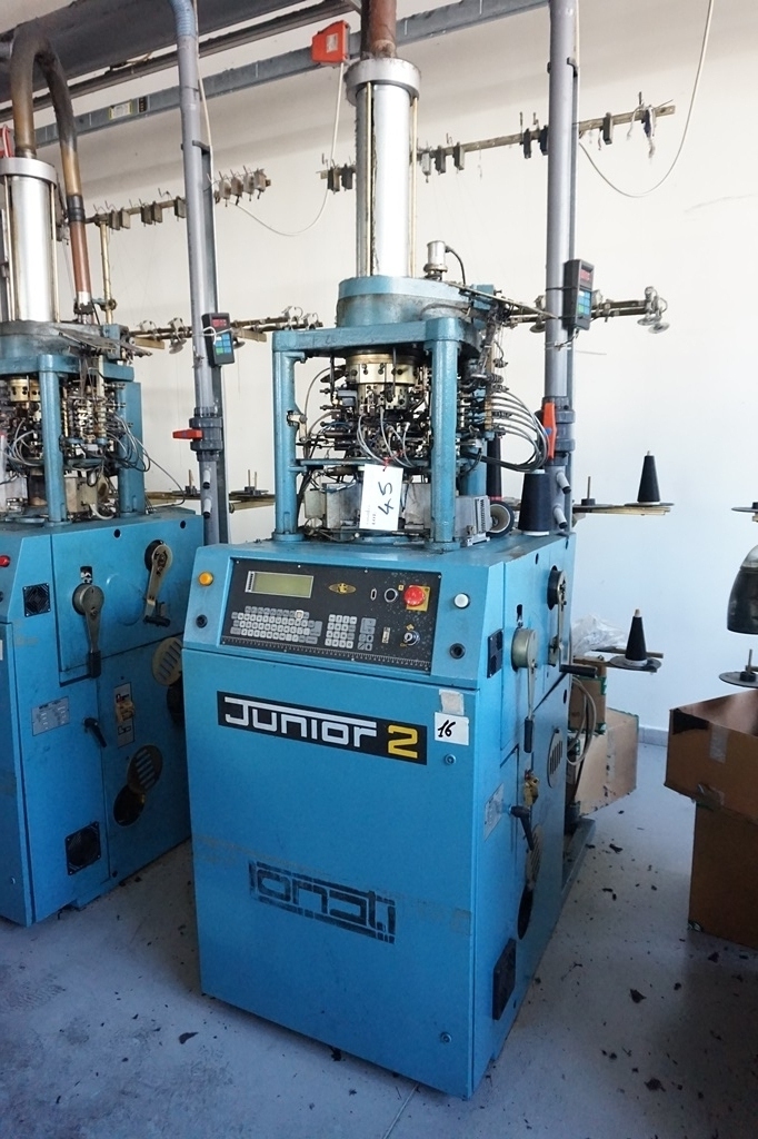 Lonati Junior 2 Hosiery Knitting Machine; 3 1/4" diameter; 260 Needle ...