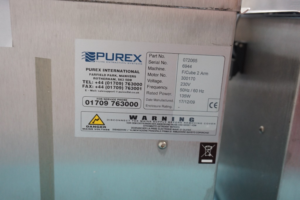 (2) Purex Fumecube 2 Arm Fume Extractors