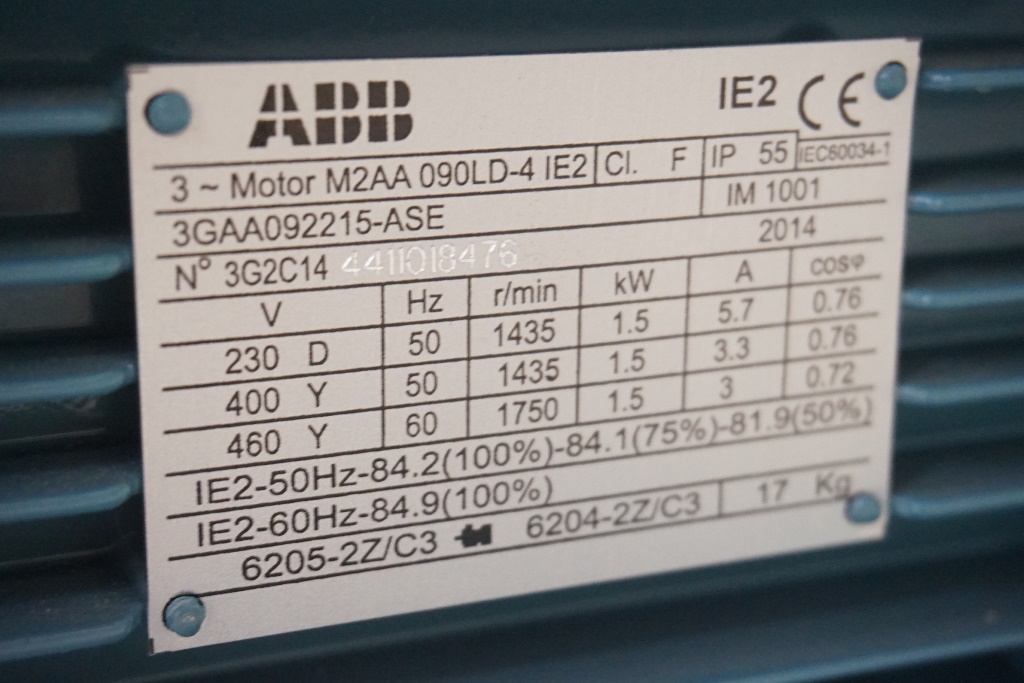 (2) ABB M3BP90SLB2 IM1001 IE2 38BP091322-ASB Motor