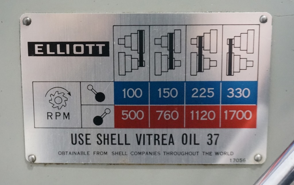 Elliott Type 00. Horizontal/Vertical Milling Machine