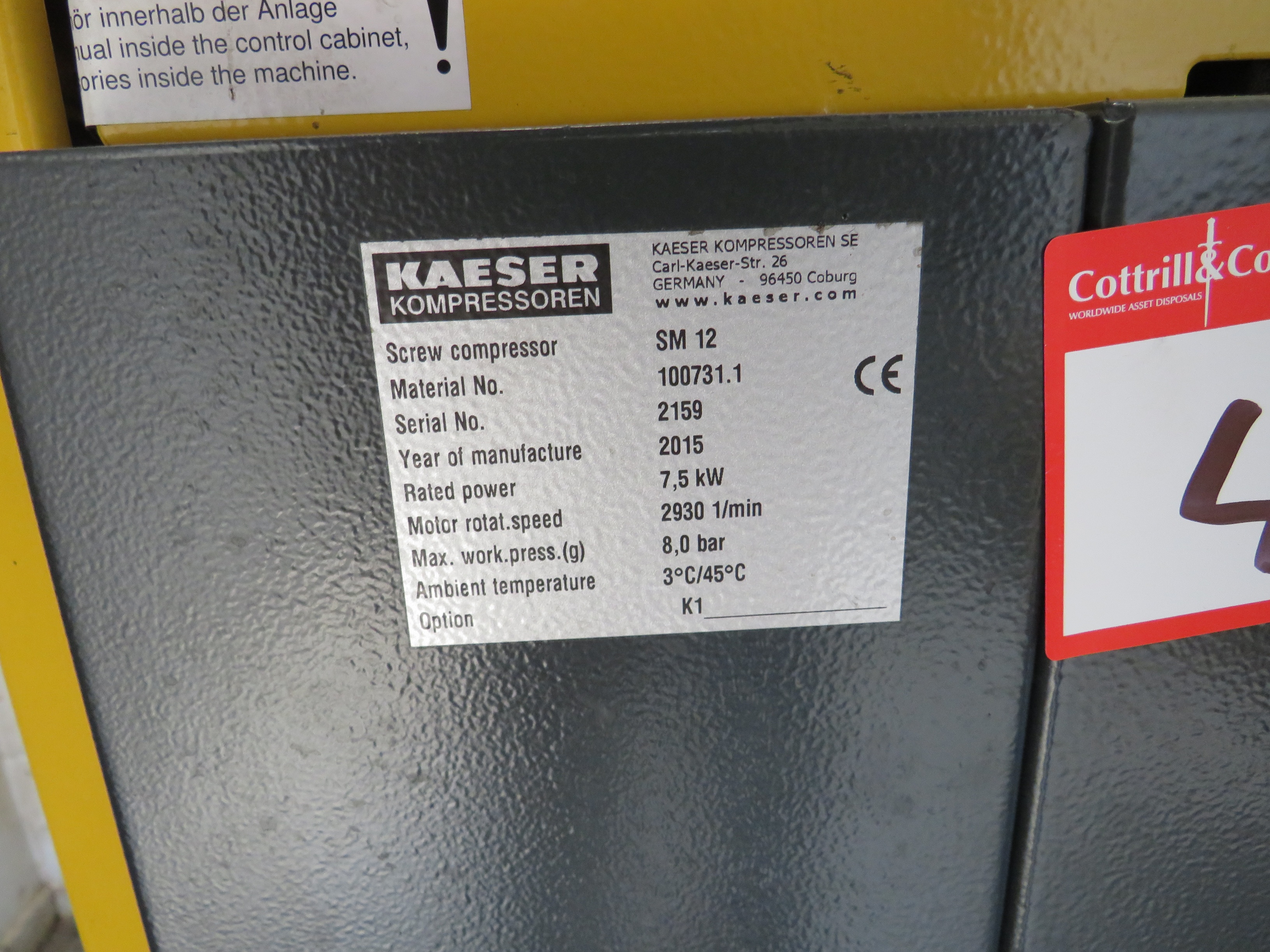 Kaeser Sigma SM12 HPC Compressor