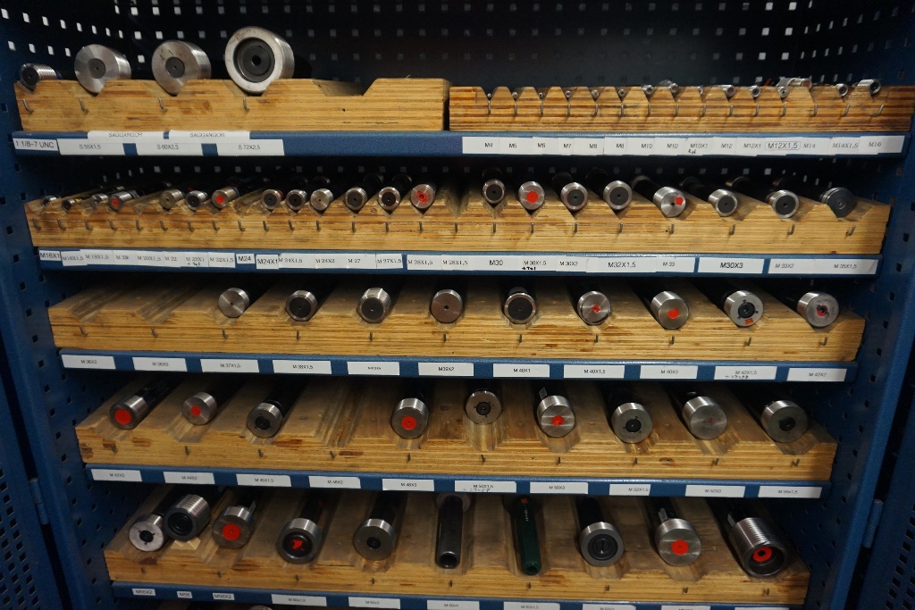 Cupboard with Qty of Internal Thread Gauges