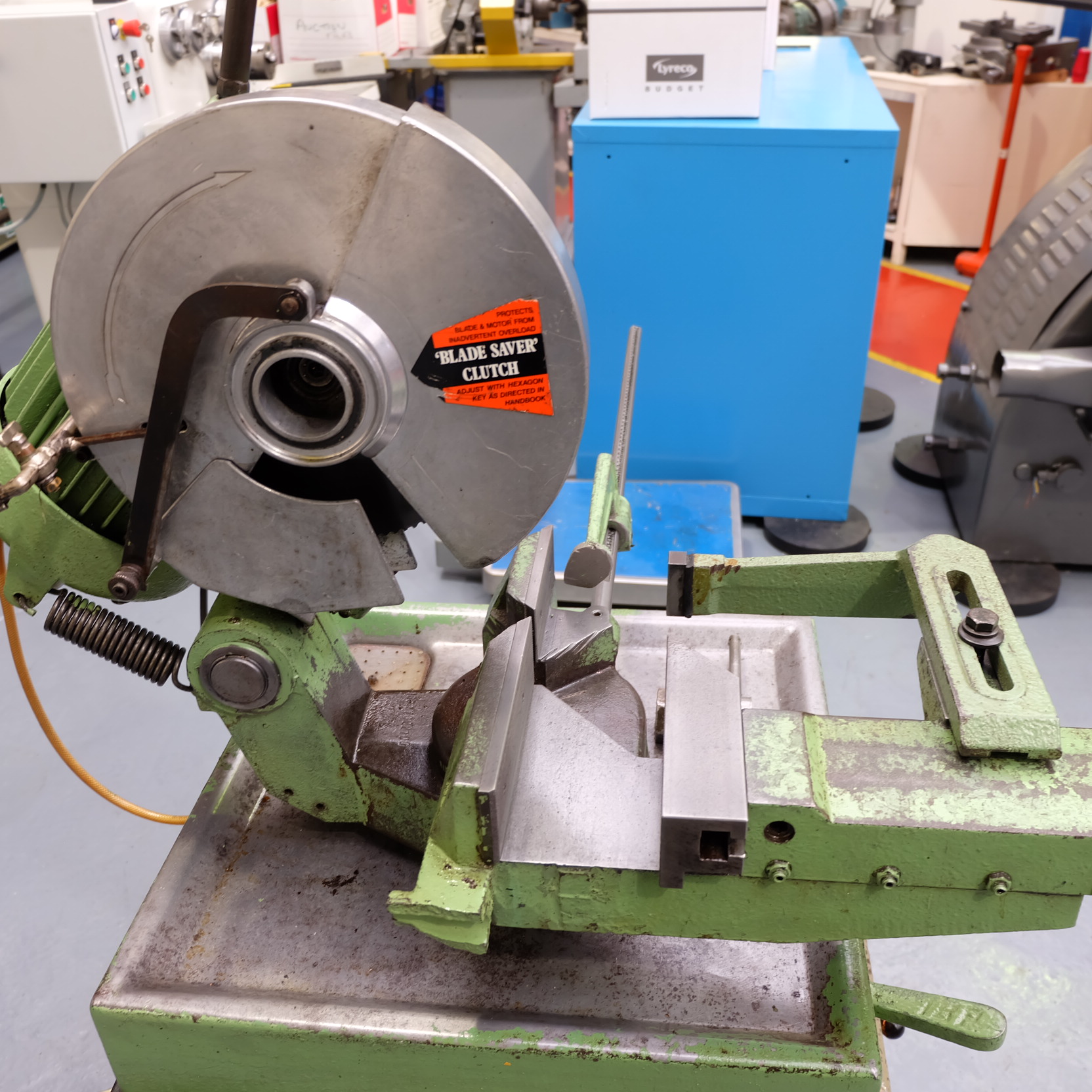 Pedrazzoli Mec Brown 75 Circular Pull Down Saw on Pedestal Base