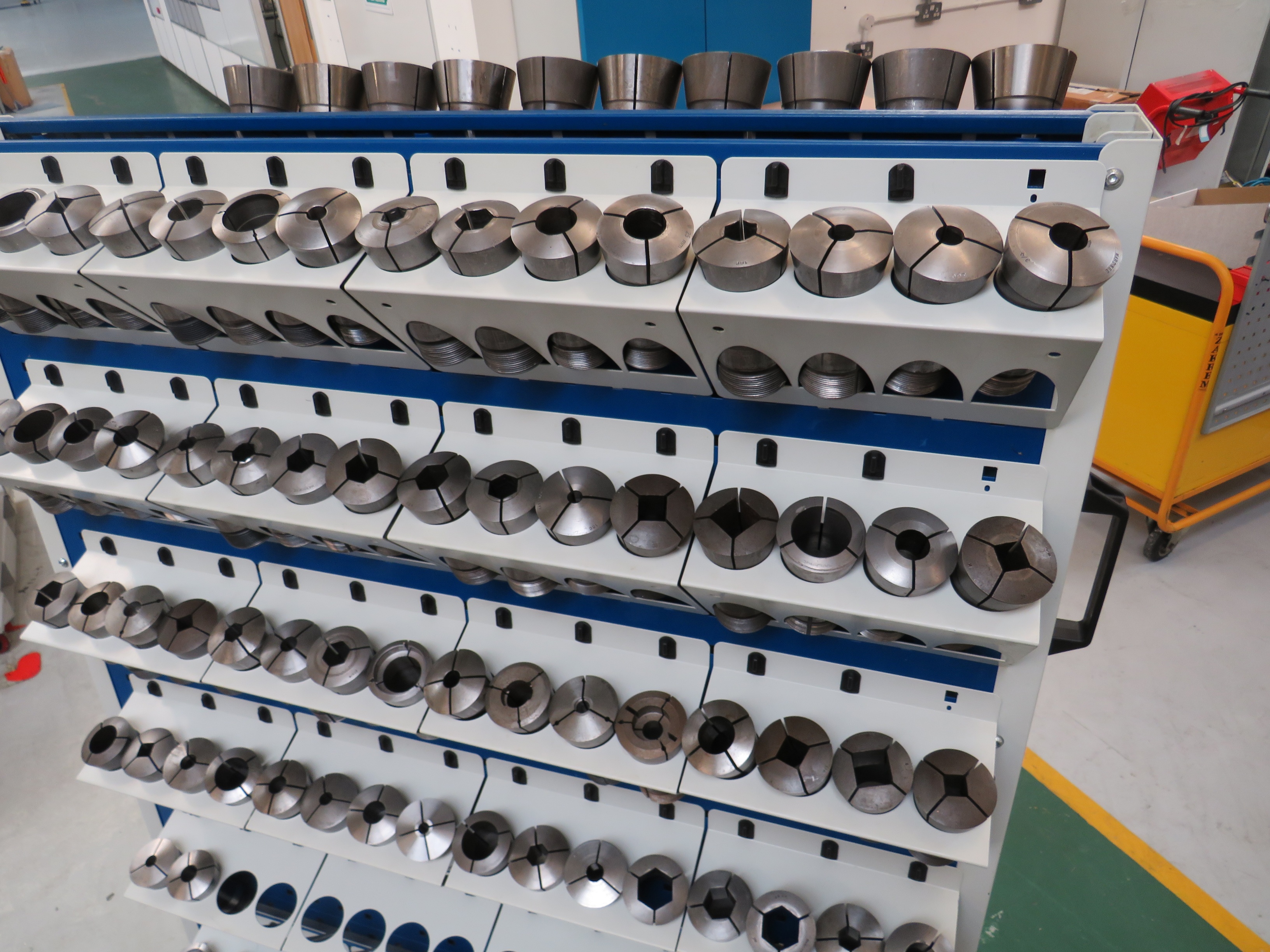 Rack with Qty of 20C Collets suitable for Hardinge Lathe