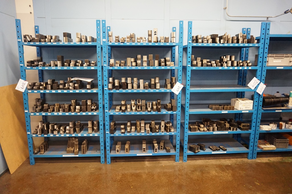 (3) Racks with large Qty of Jaws