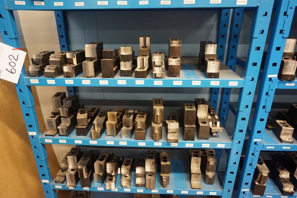 (3) Racks with large Qty of Jaws