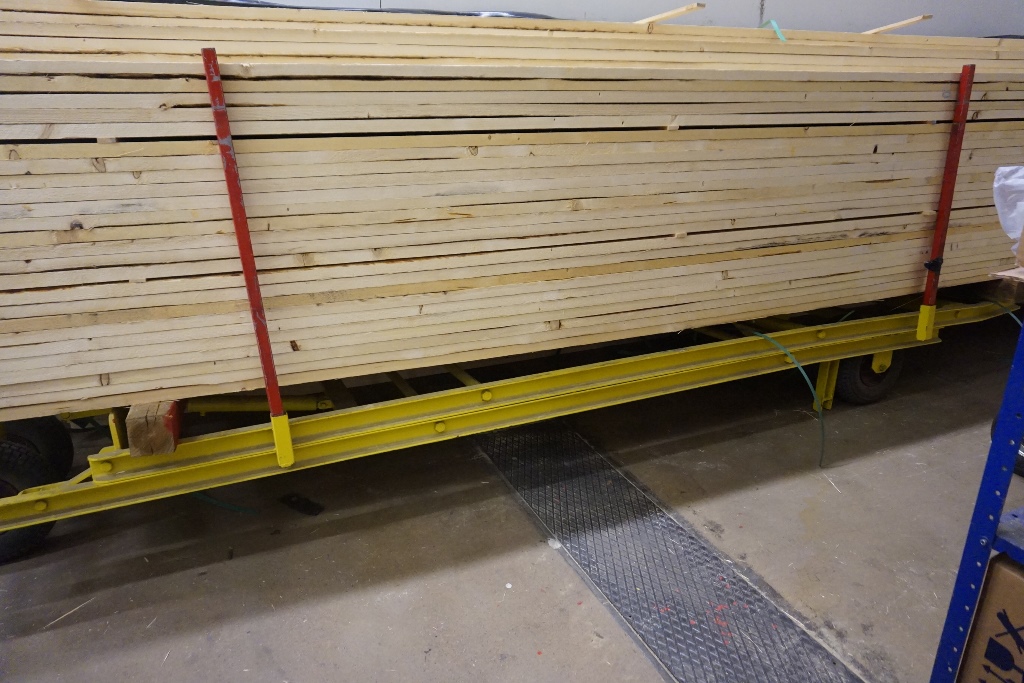 Wood Bogie 4m x 1m approx.